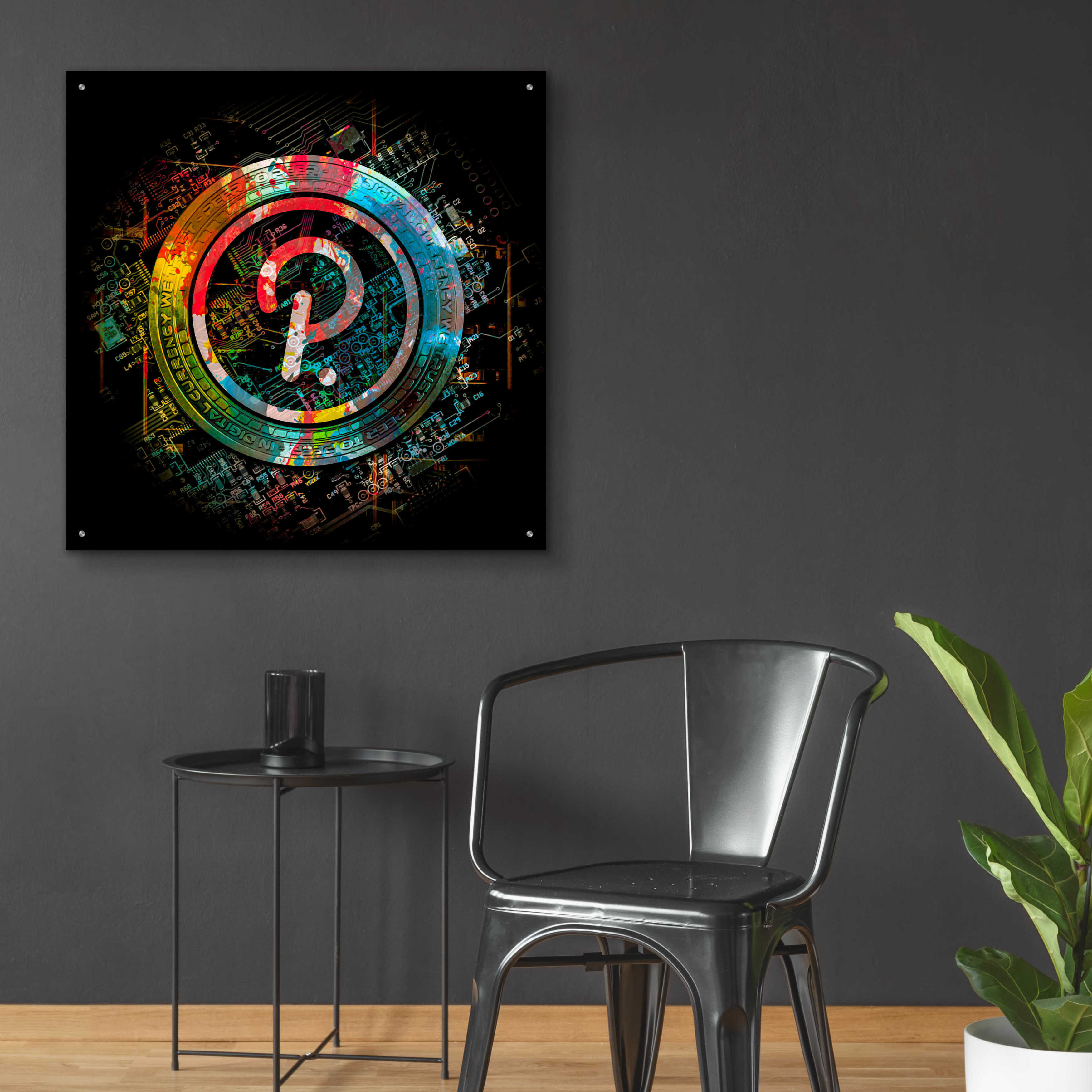 Ivy Bronx Polkadot Crypto Power' Acrylic Glass Wall Art - Wayfair Canada