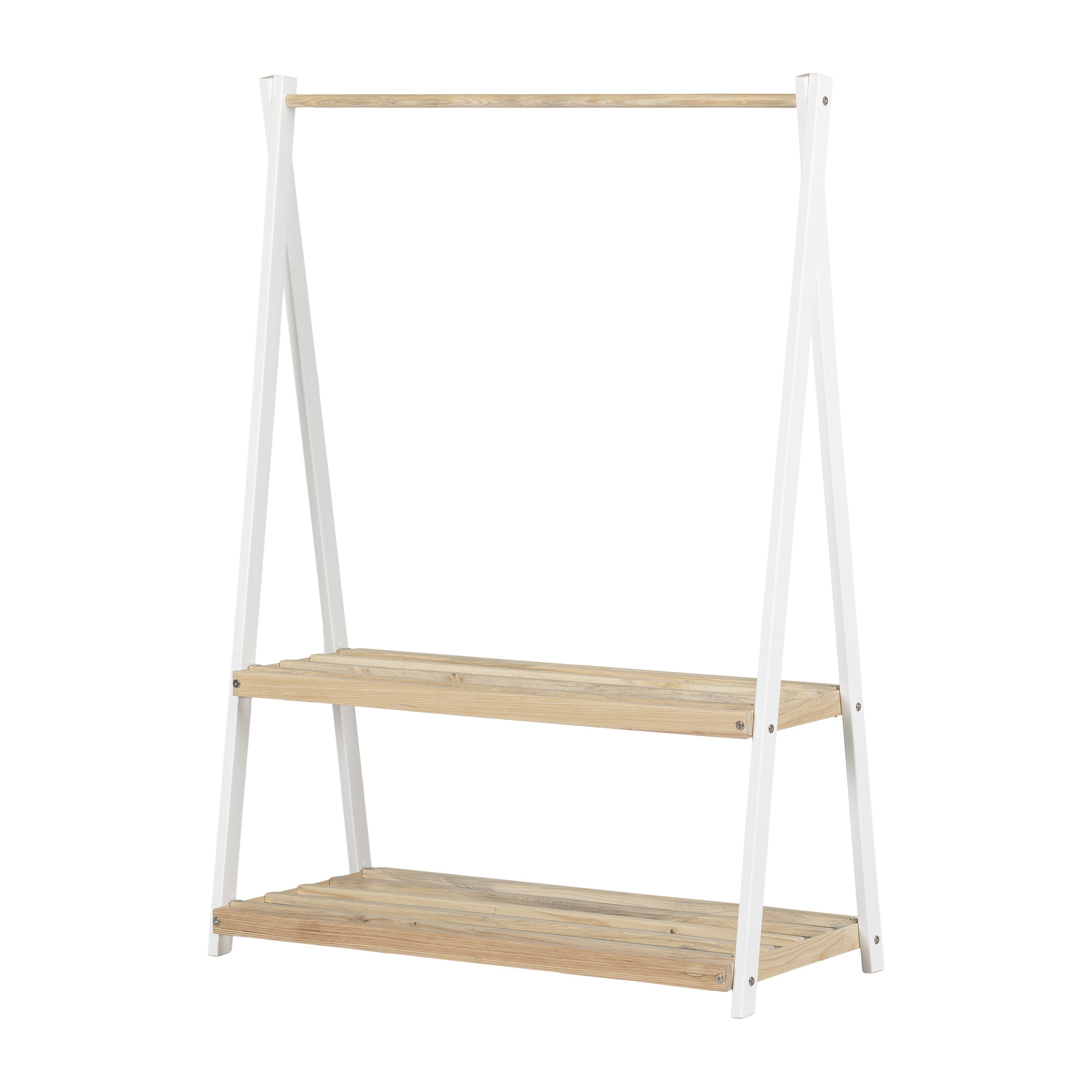 South Shore Sweedi Solid Wood Clothes Rack | Wayfair