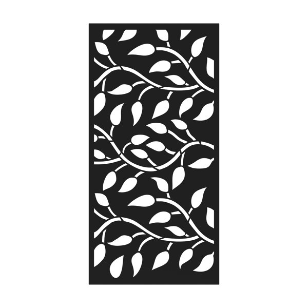 OUTDECO Galvanized Powder Coated Steel Leaf Decorative Panel | Wayfair