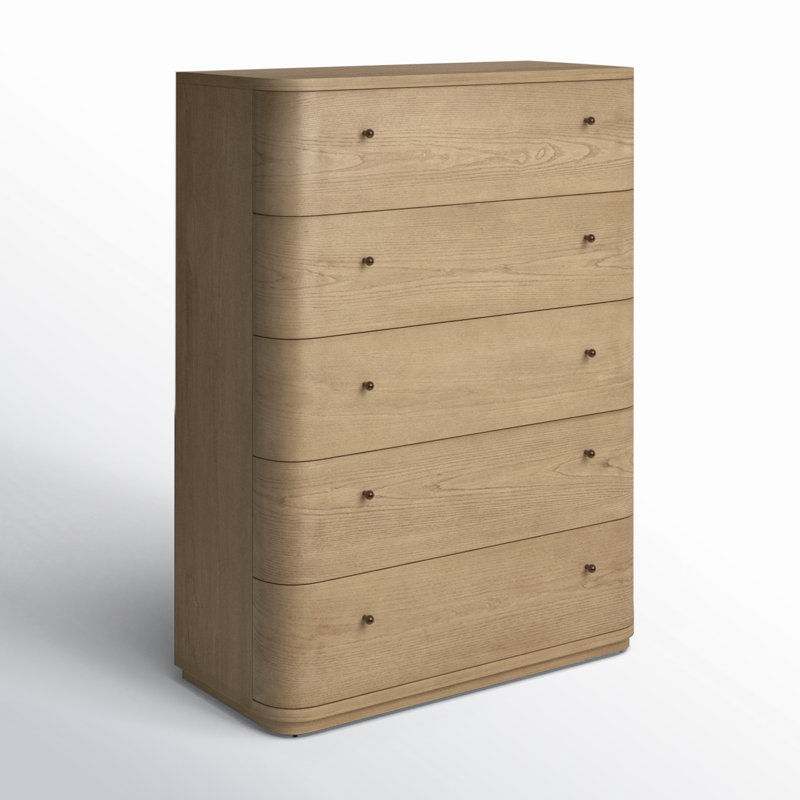 Joss & Main Lucie Five Drawer White Oak Chest | Wayfair