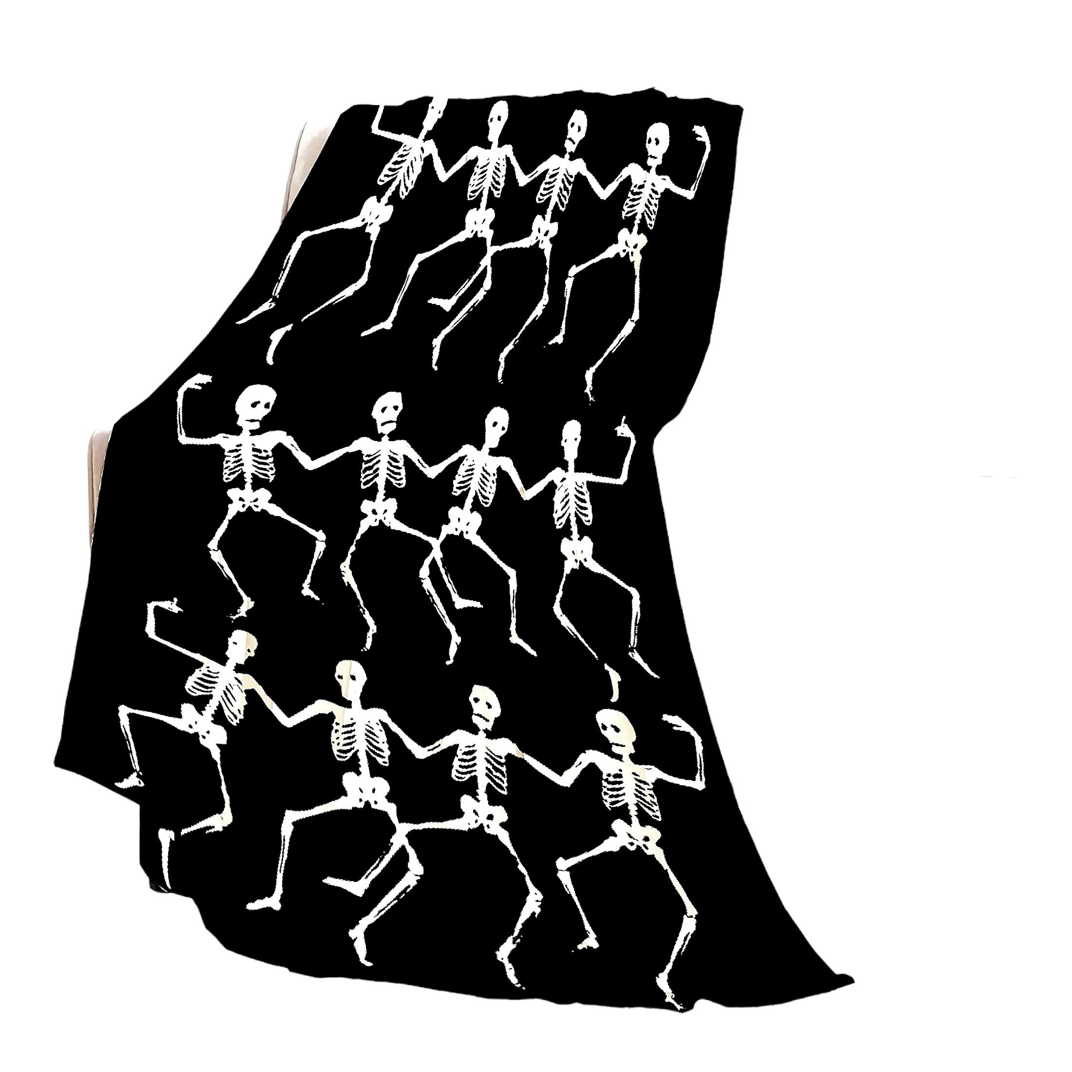 BRBCA CozyBones Skeleton Throw Blanket - Warm, Lightweight, Soft Home ...