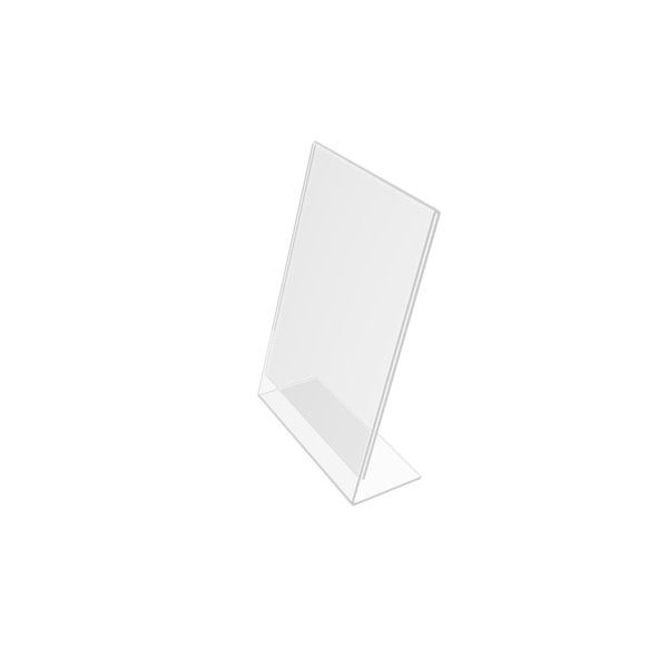 FixtureDisplays 5 x 7" Clear Acrylic Sign Holder with Slant Back Design ...