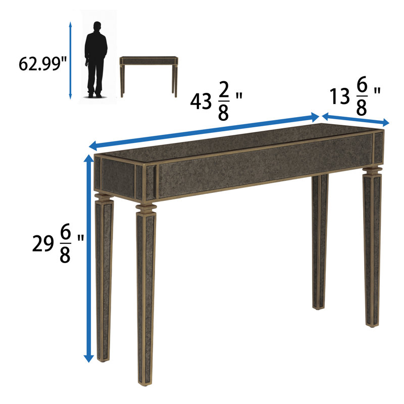 Blue Elephant Ghita Antique Mirrored Console Table | Wayfair.co.uk