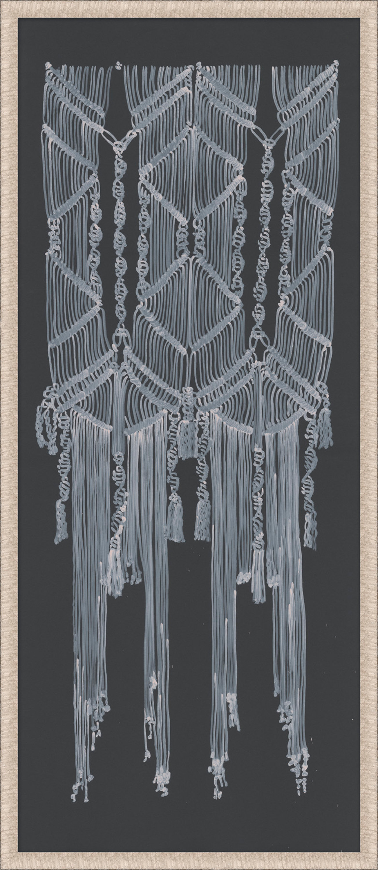 Wendover Art Group Macrame on Gray 4 - Picture Frame Drawing Print on ...
