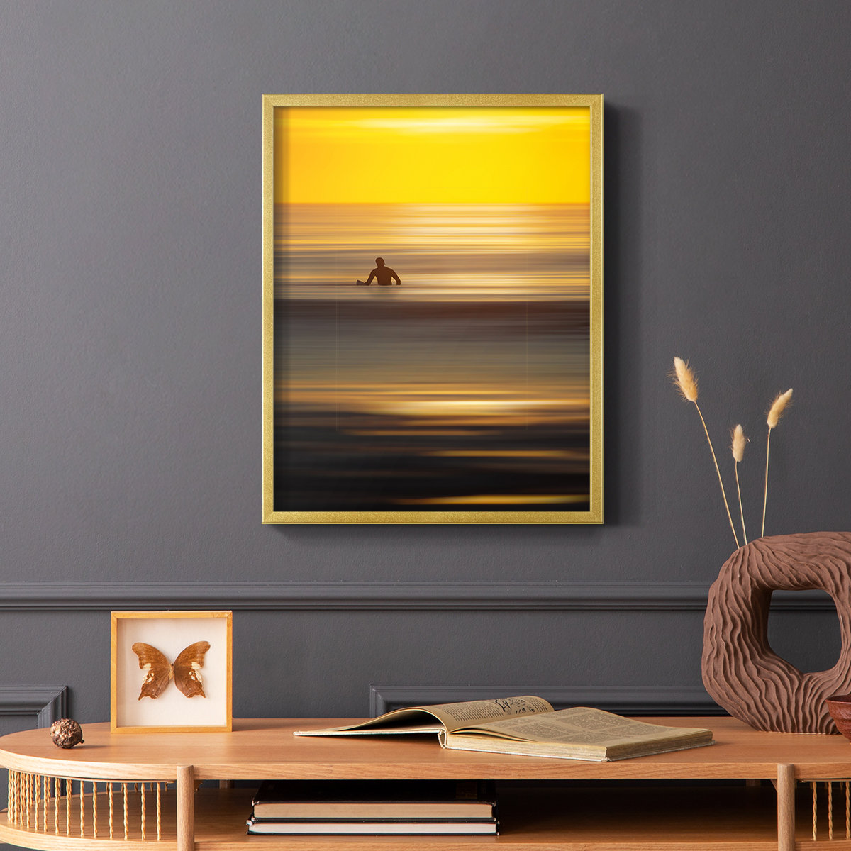 Union Rustic Alone in the Calm Framed Print - Solid Wood | Wayfair