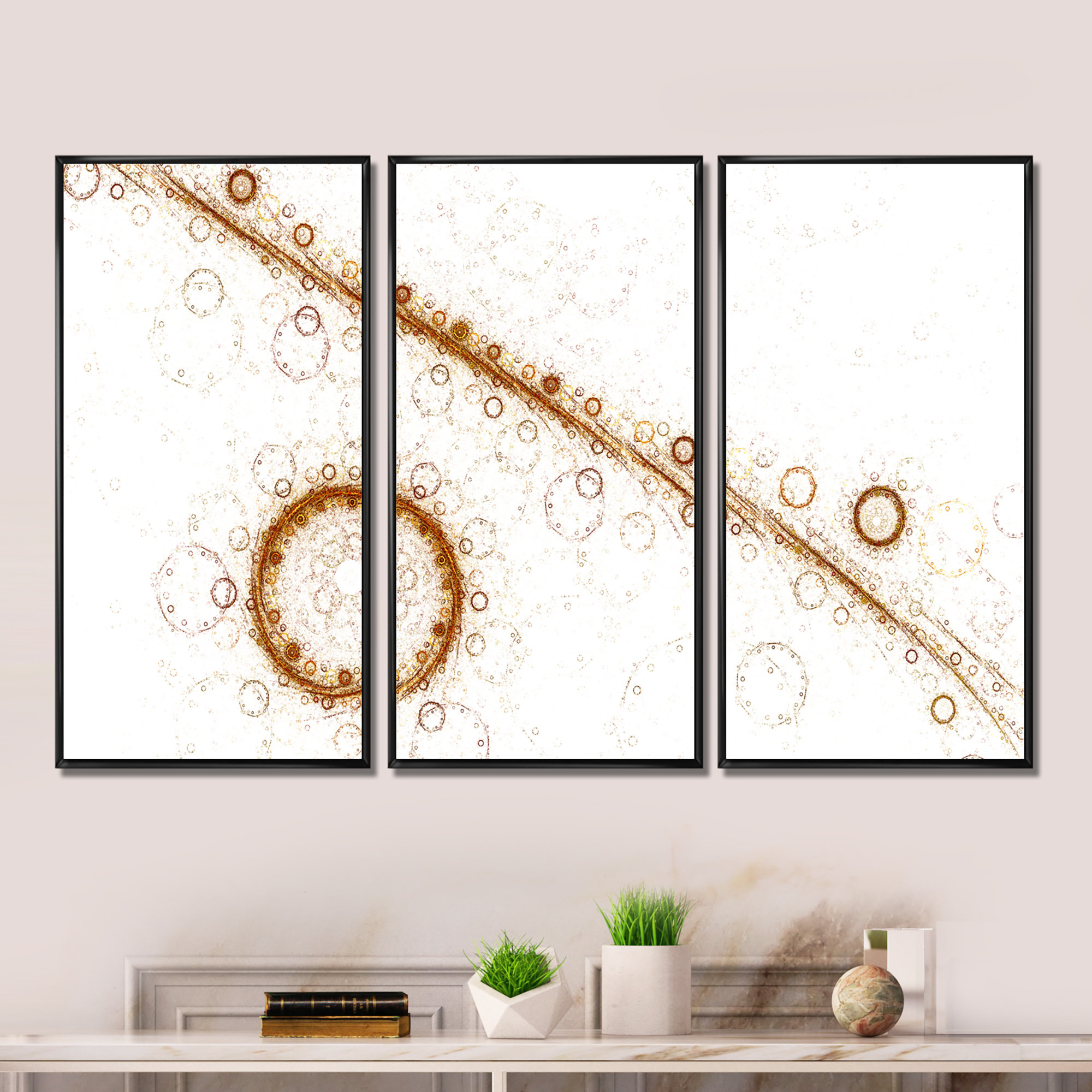 Orren Ellis Live Cell Protein Under Microscope - 3 Piece Floater Frame ...