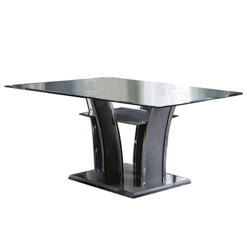 Glass Rectangular Kitchen & Dining Tables You'll Love | Wayfair