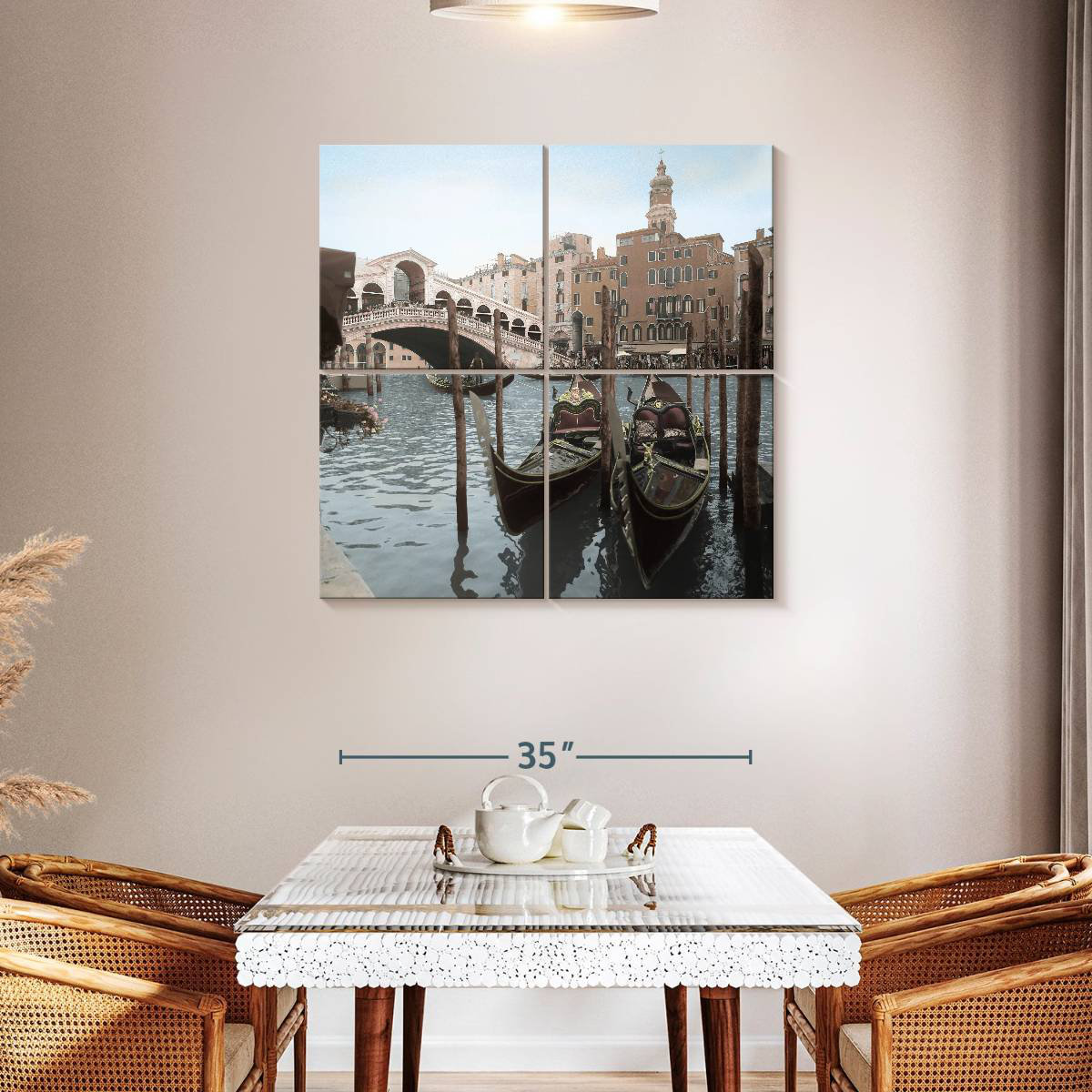 Ebern Designs Mehar Rialto Bridge Gondolas | Wayfair