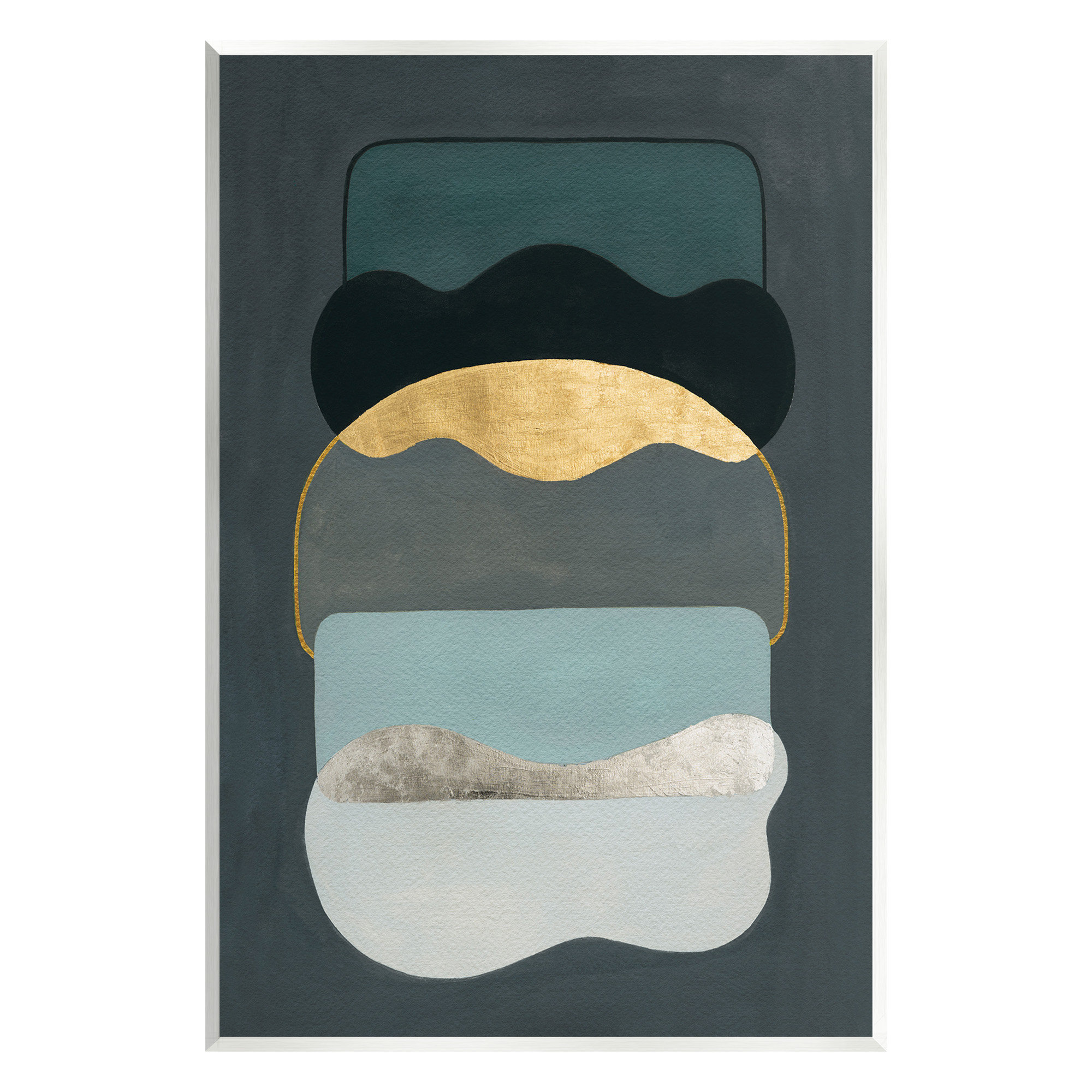 Stupell Industries Dark Layered Shapes Wall Plaque Art by Grace Popp ...