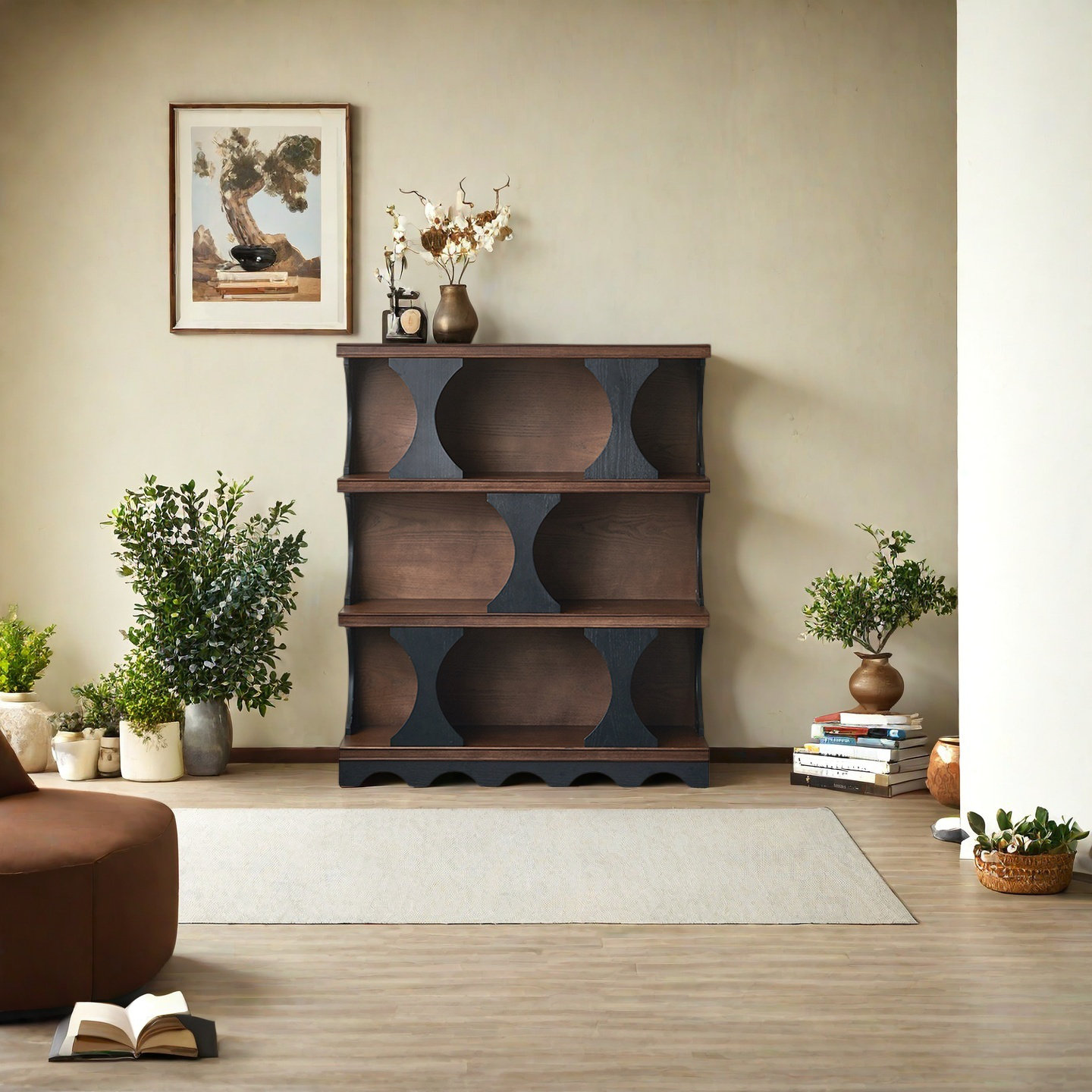 Winston Porter Floor-to-ceiling living room display cabinet | Wayfair