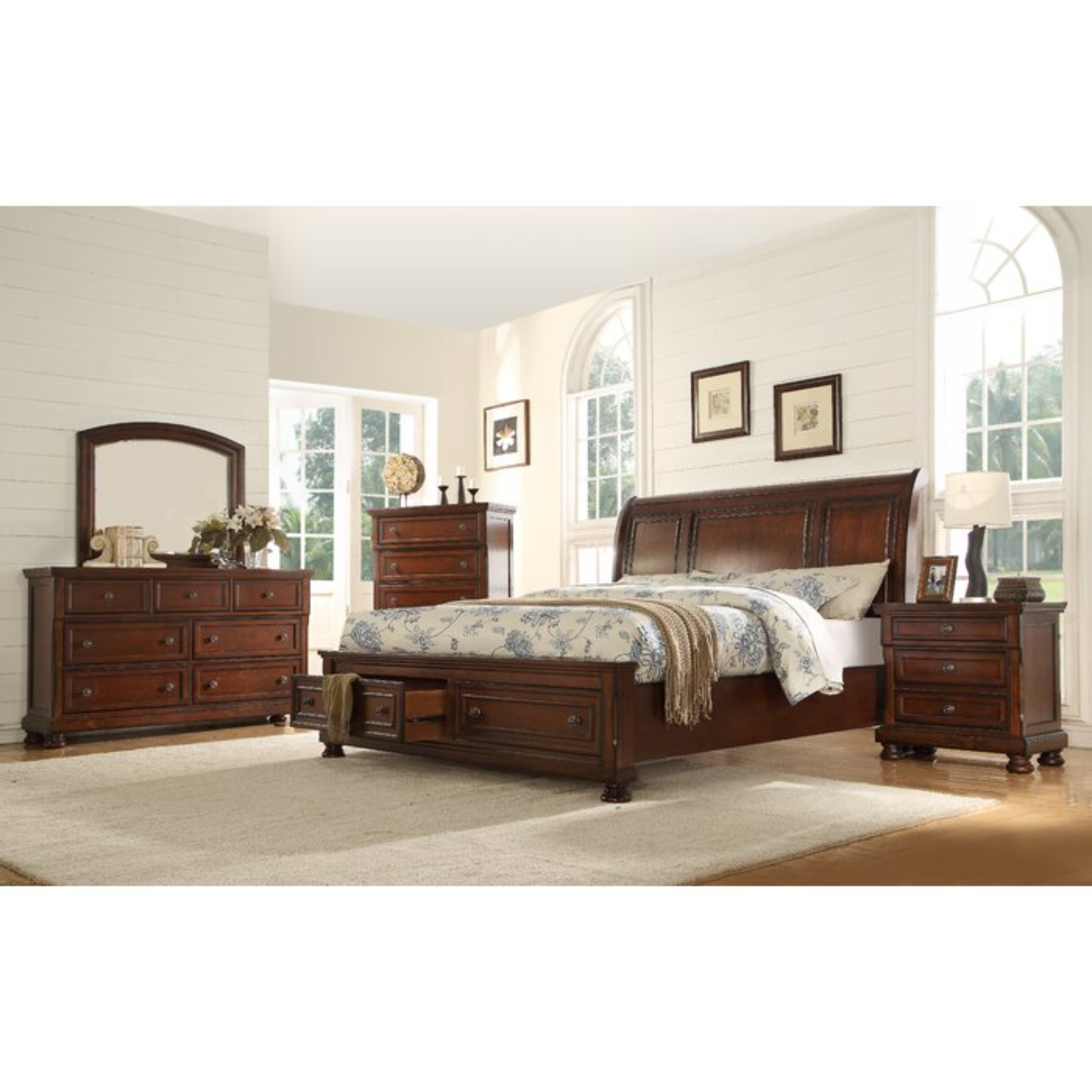 Charlton Home® Eedie Platform 6 Piece Bedroom Set & Reviews | Wayfair