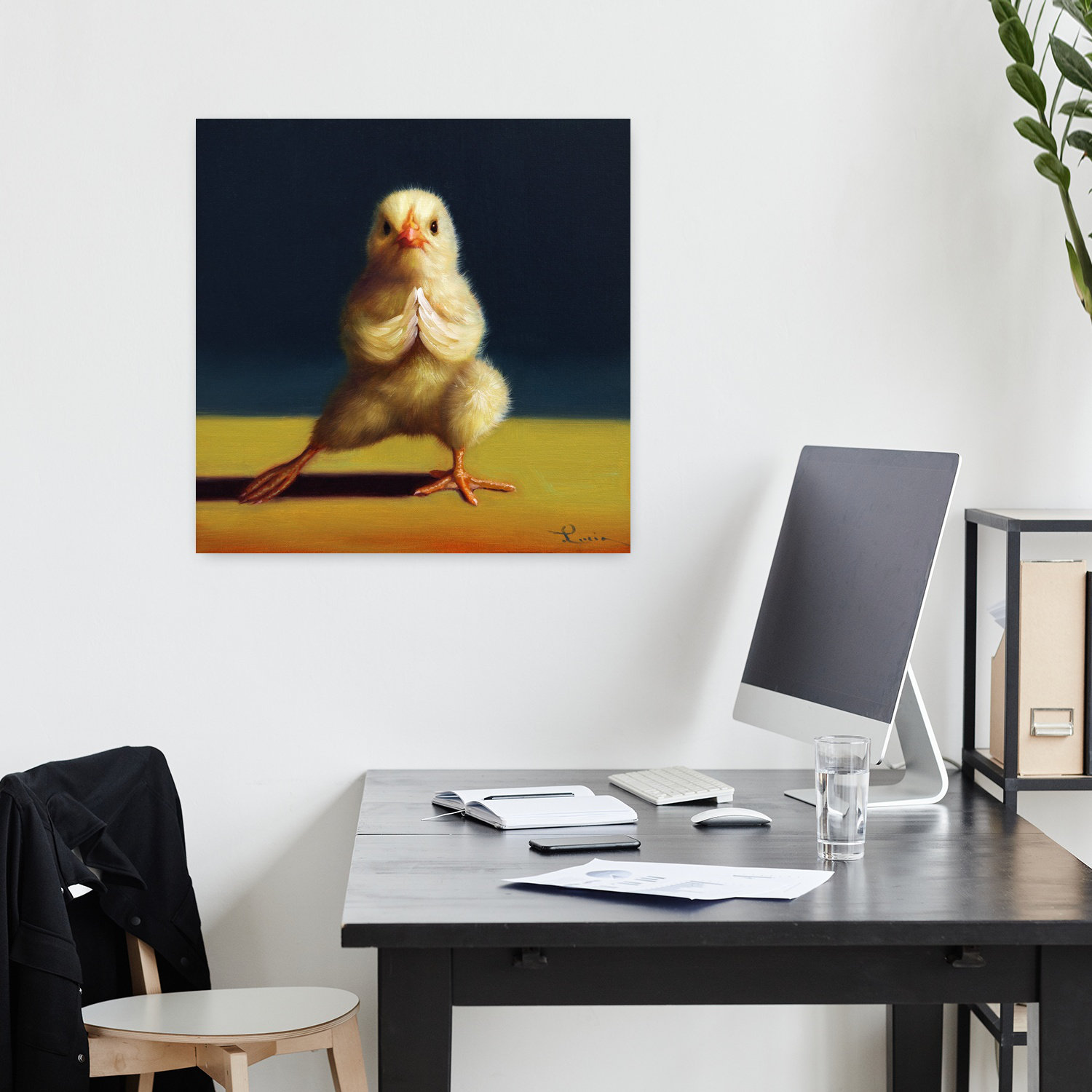 Ivy Bronx Yoga Chick Side Lunge Contemporary Bird Urban Art | Wayfair