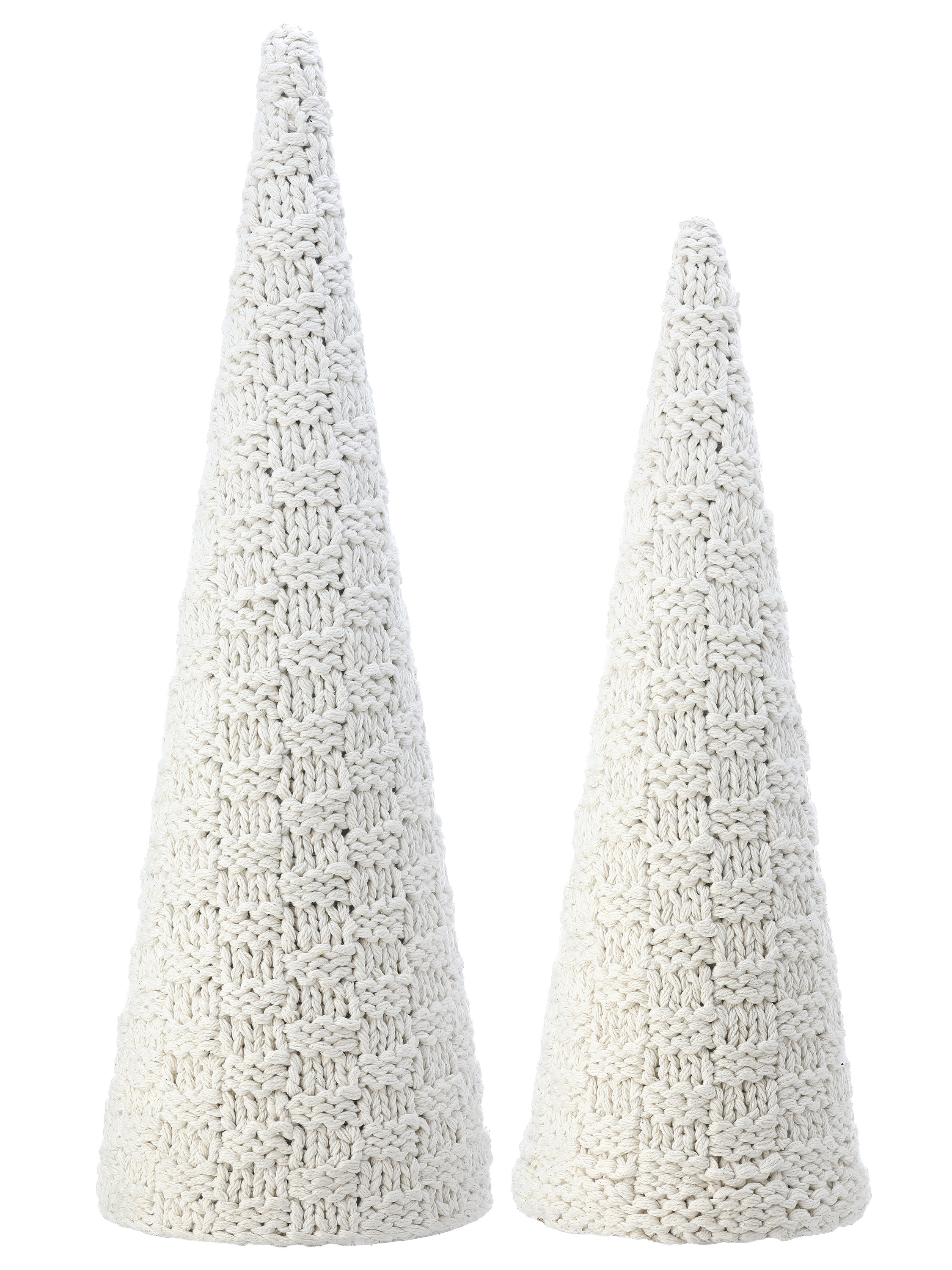 The Holiday Aisle® 20-24" Macreme Woven Trees Set of 2 | Wayfair