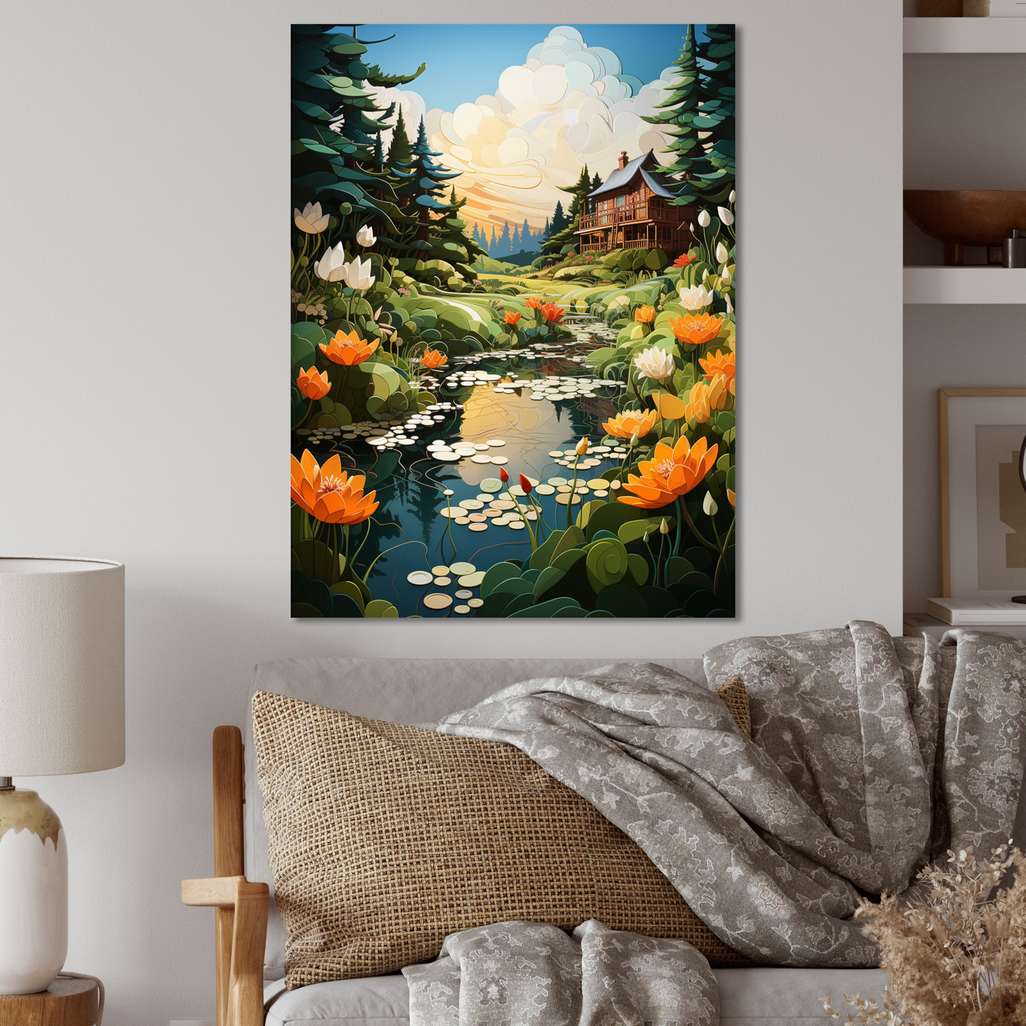 Winston Porter Farmhouse Countryside Reflections Papercut - Landscape ...