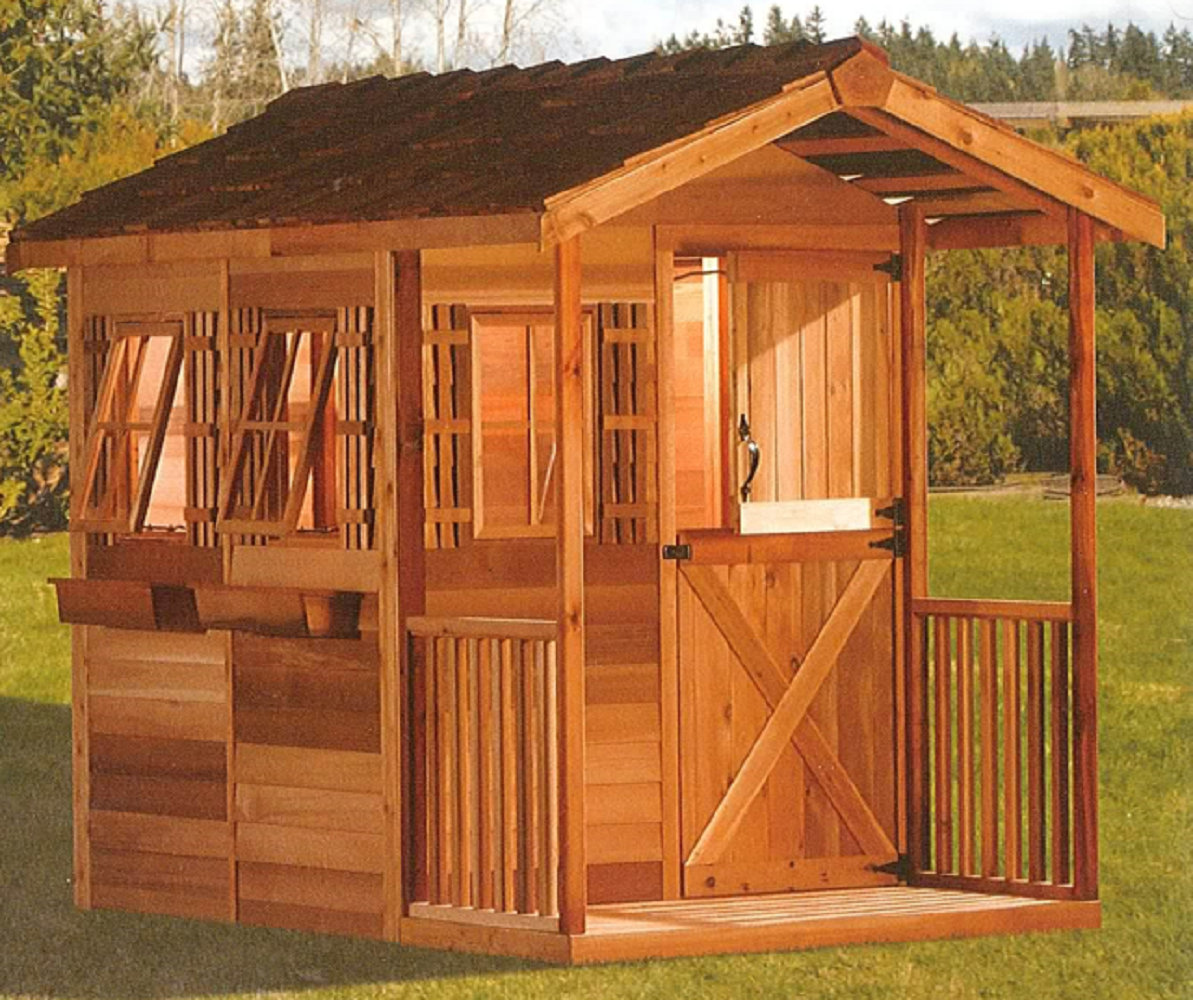 Cedarshed Gardener's Delight 6ft W x 9ft D Western Red Cedar Wood ...