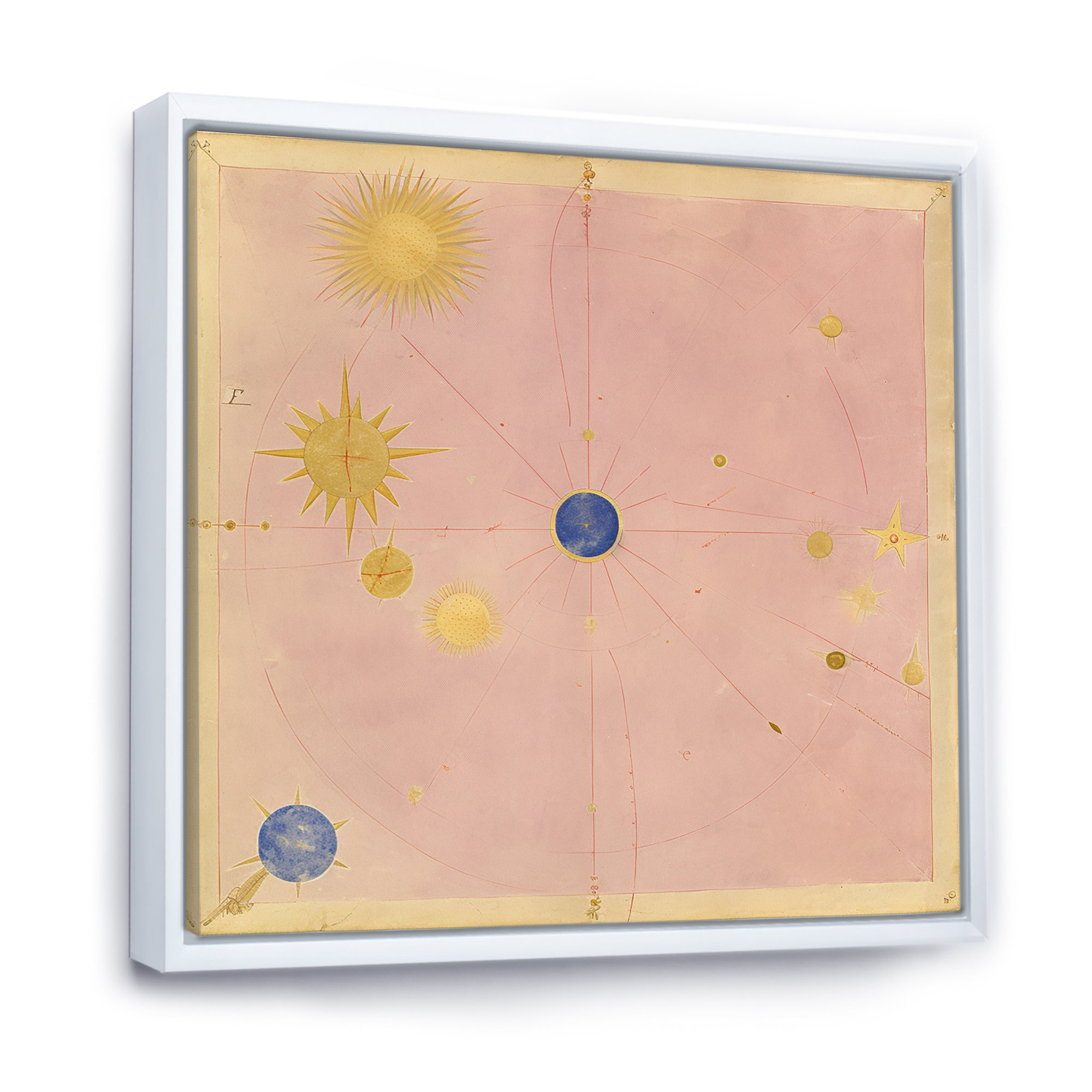 Wrought Studio " Cosmic Blueprint Vintage Universe Illustration " | Wayfair