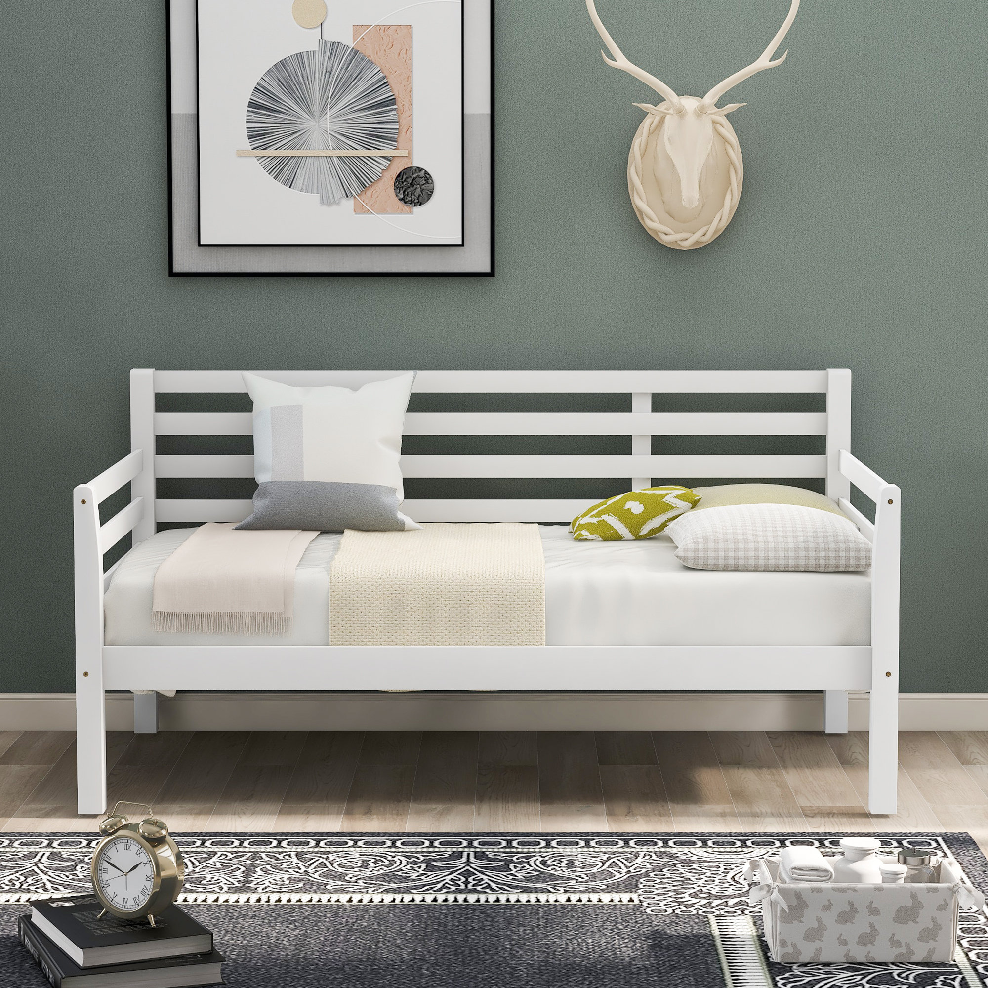 Red Barrel Studio® Markysha Solid Wood Daybed,Platform Bed with Wood ...