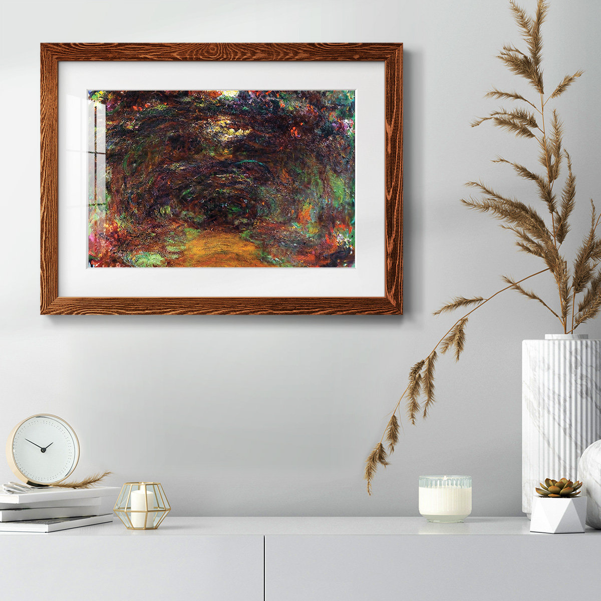 Red Barrel Studio Path under the Rose Trellises, Giverny, 1920- Rustic ...