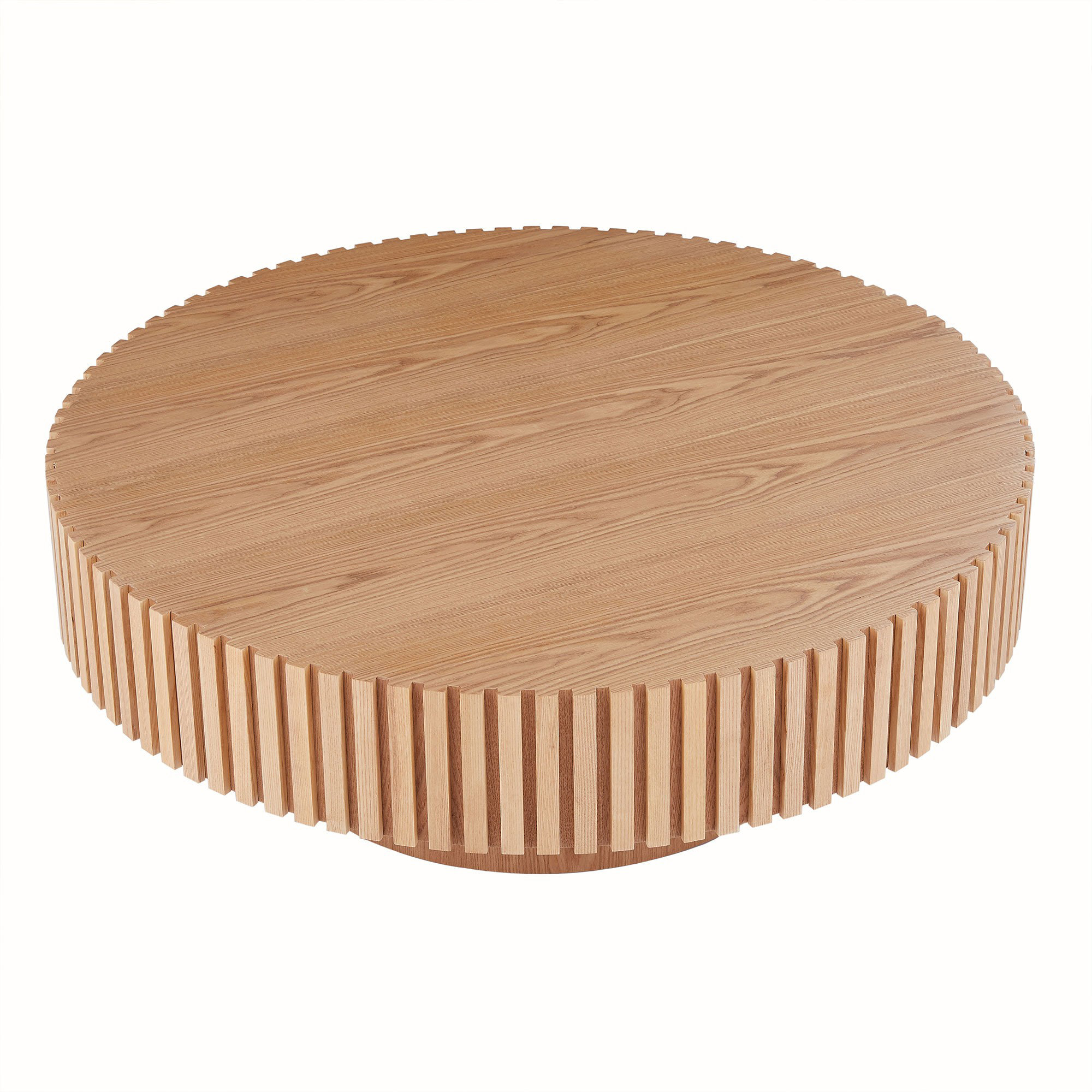 Brayden Studio® Modern Handcraft Drum Coffee Table | Wayfair