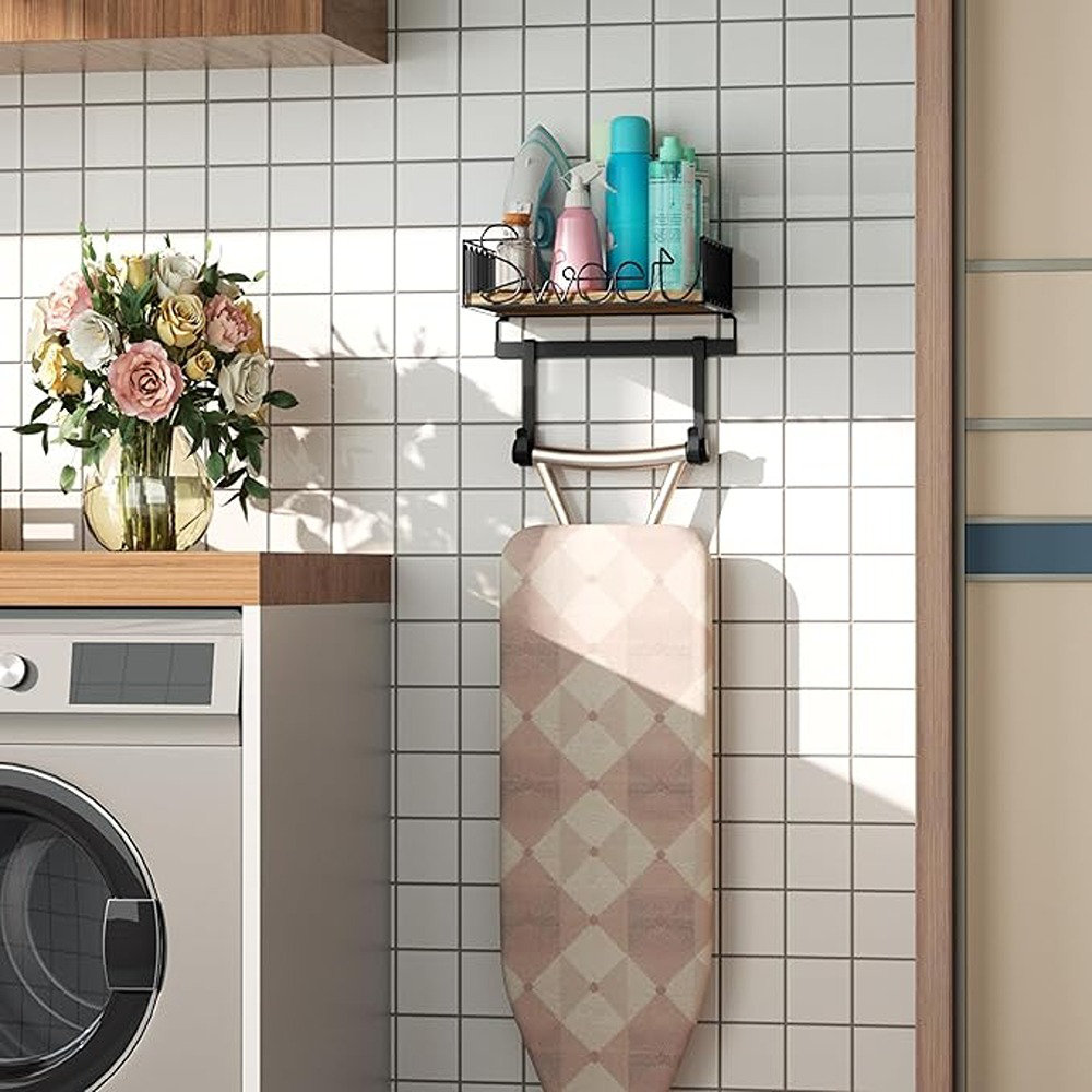 MAXAYA Ironing Board Hanger Wall Mount, Laundry Room Iron And Ironing ...