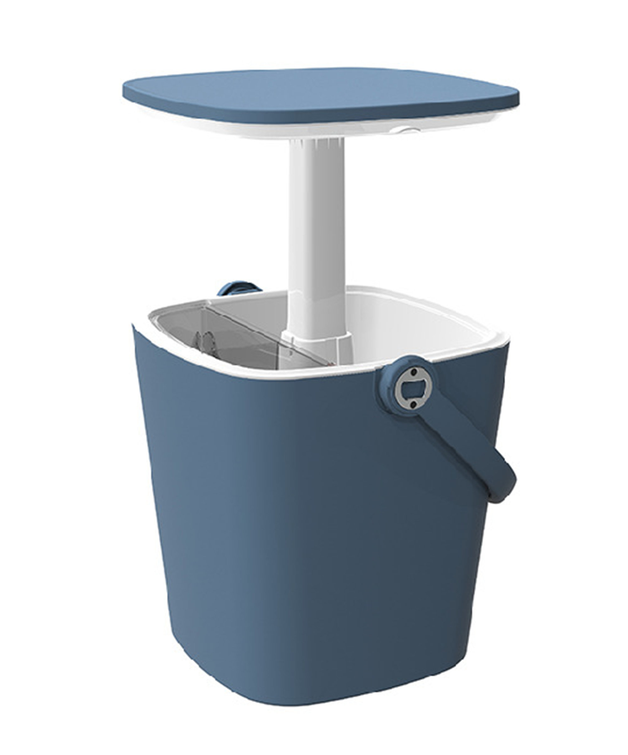 Mint Pantry® Portable Ice Bucket with Side Table & Hidden Bottle Opener ...