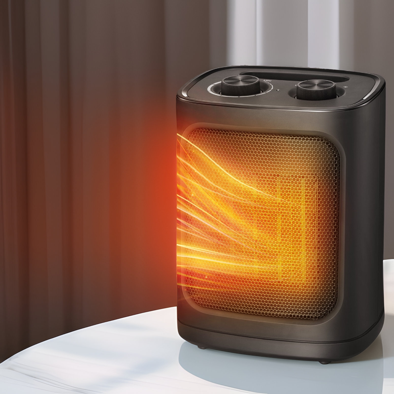 COWSAR 1500w/950w Etl Certified Ceramic Small Heater With Thermostat ...