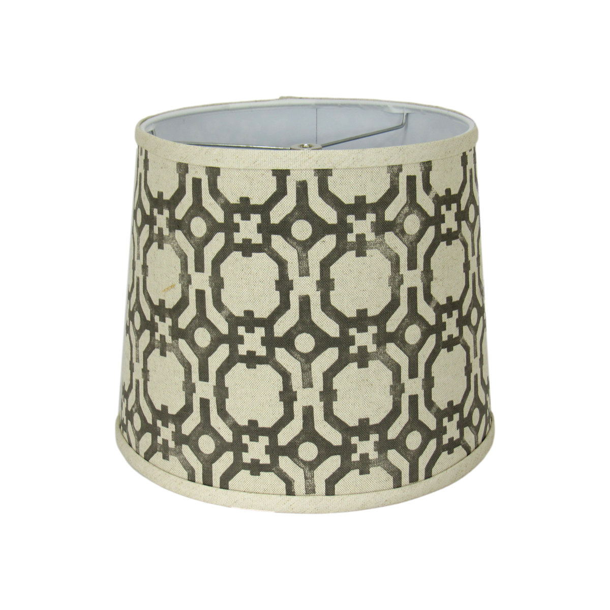 Lark Manor™ Modern Geometric Drum Lamp Shade – Neutral Tan And Gray ...