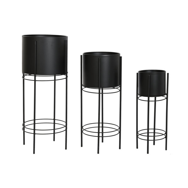 Latitude Run Lorenna Metal Plant Pot | Wayfair.co.uk