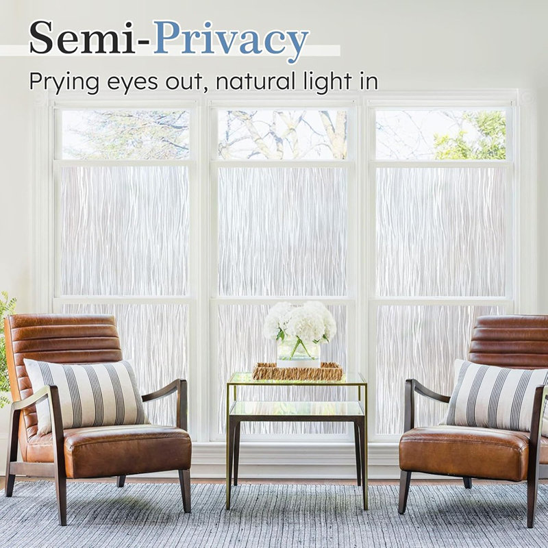 Symple Stuff Window Privacy Film, Frosted Glass Window Film, Removable ...