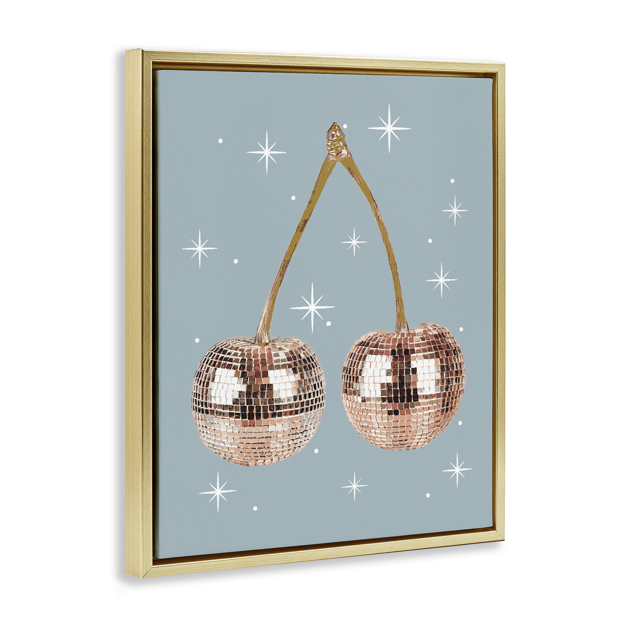 Latitude Run® Luminous Glam Cherries Floating Frame, design by Lil' Rue ...
