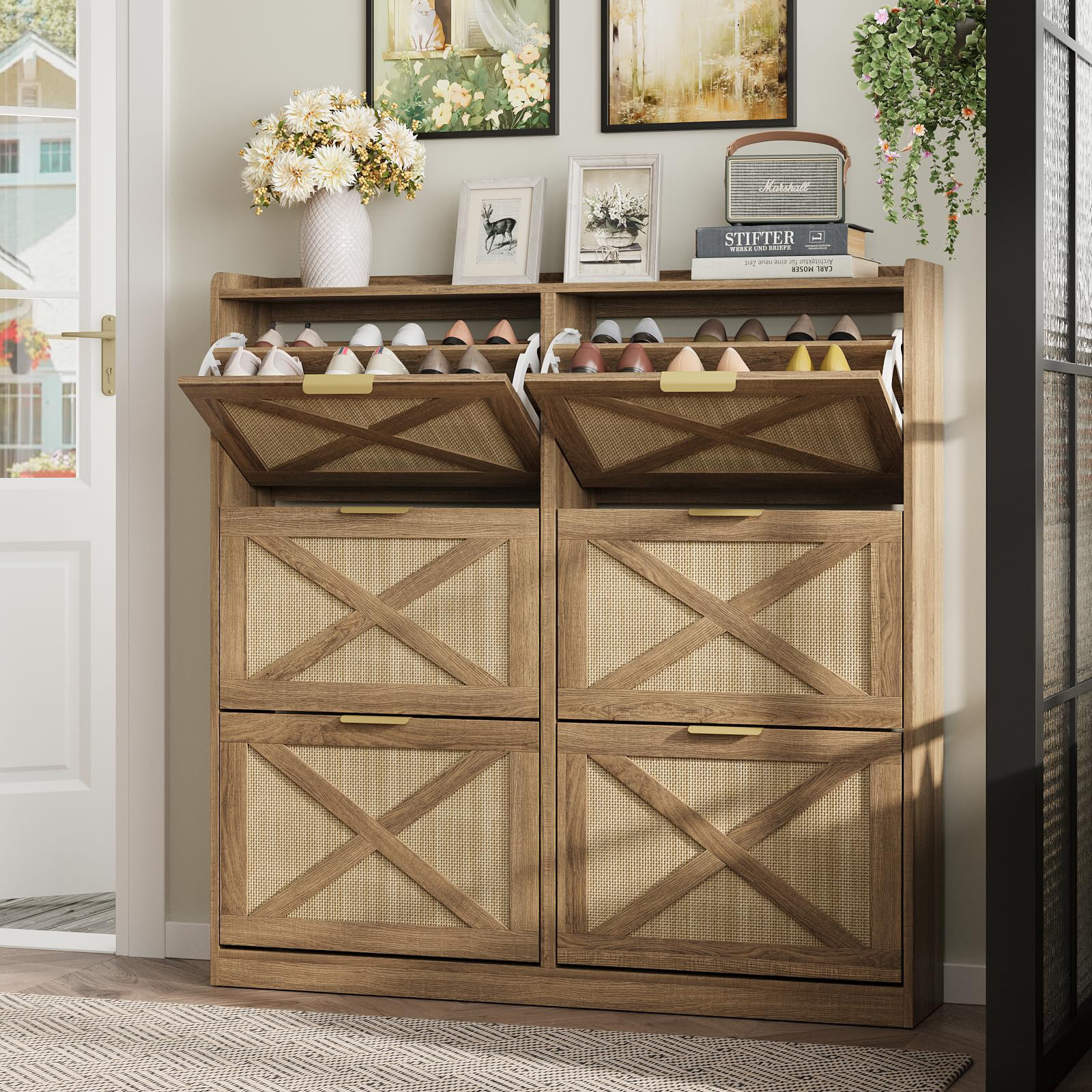 Bayou Breeze Large Shoe Storage Cabinet - Wayfair Canada