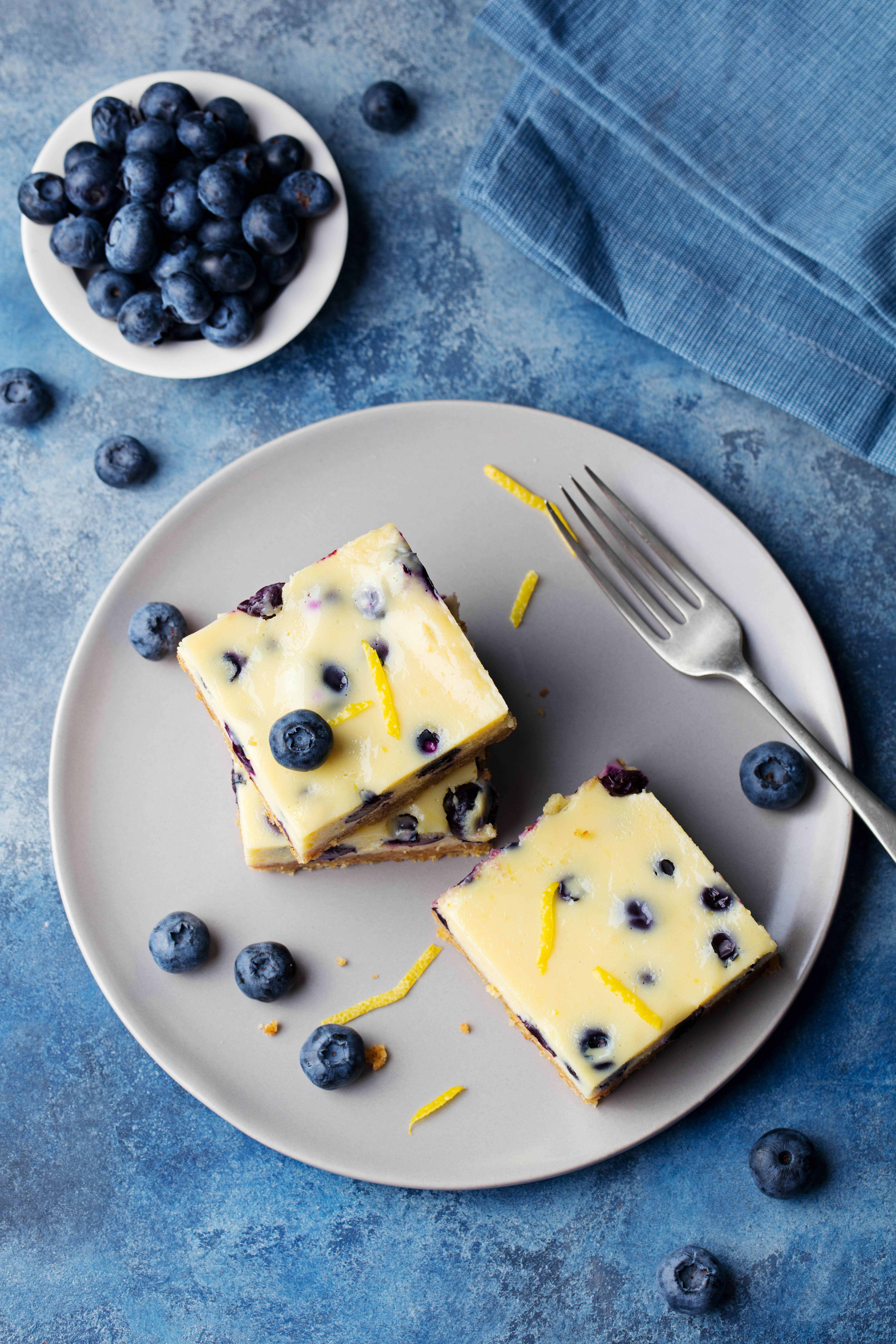 Ebern Designs Erendale Blueberry Cheesecake On Plate by - Wrapped ...