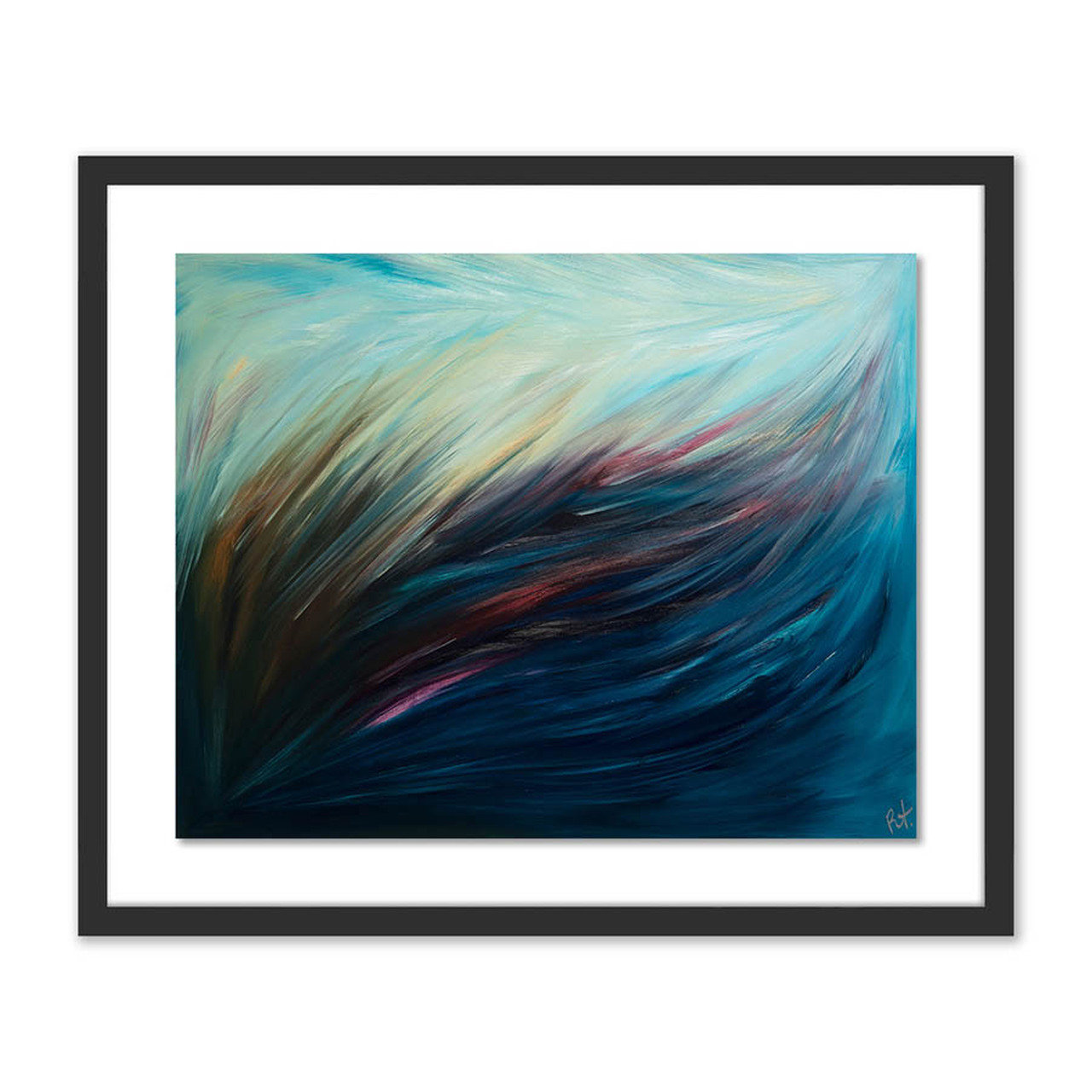 Four Hands Art Studio Rhythmic Waves' by Rachel Guest - Floater Framed ...