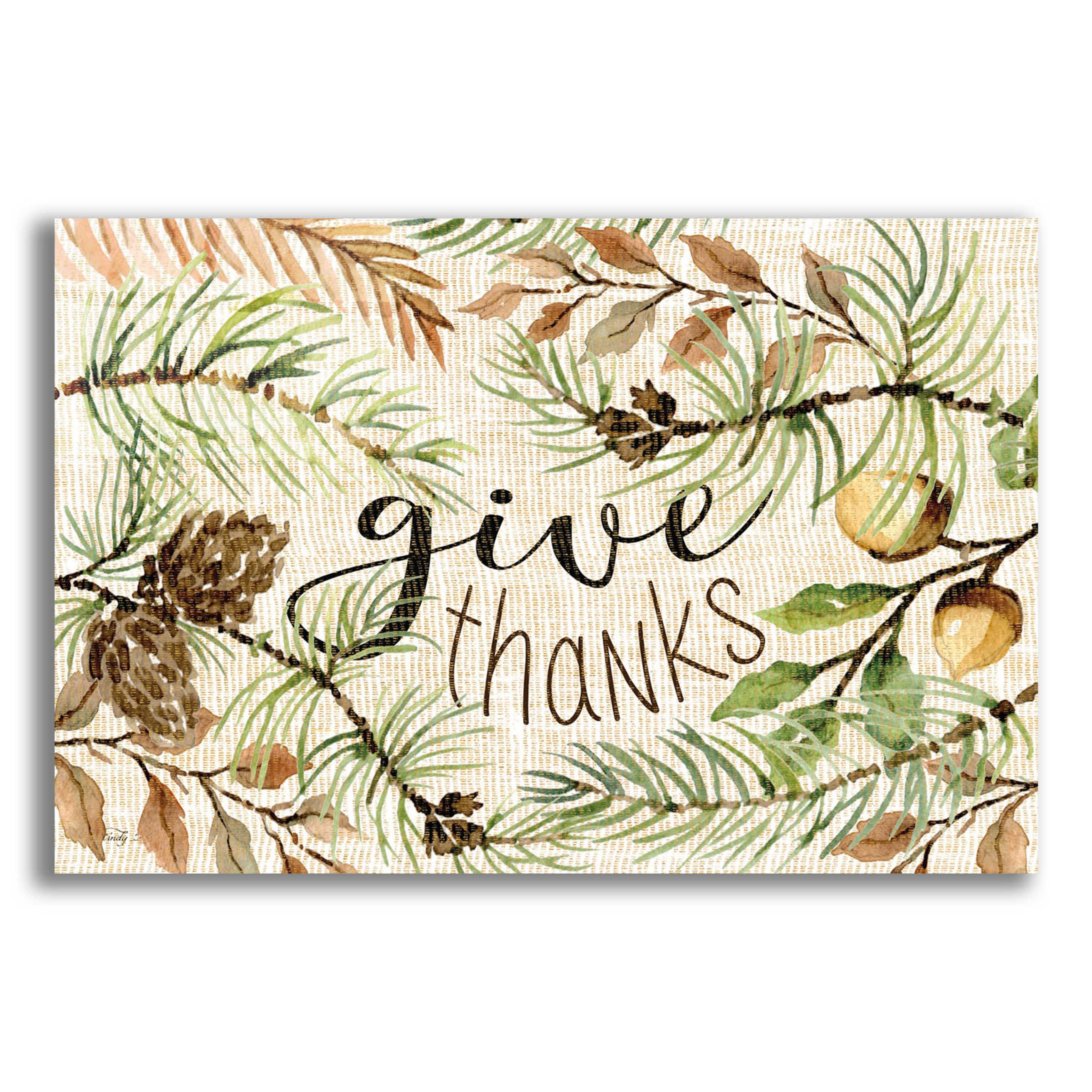 The Holiday Aisle® ''Give Thanks'' By Cindy Jacobs, Acrylic Glass Wall ...