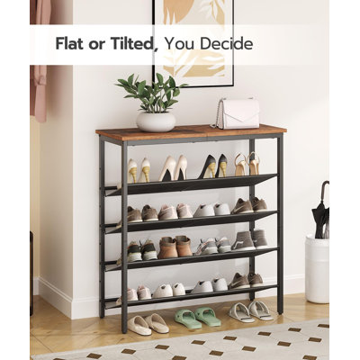 17 Stories Metal 5-Tier 20 Pairs Shoe Rack & Reviews | Wayfair