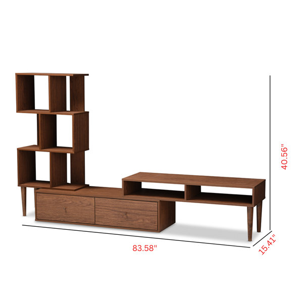 George Oliver Nostrum Mid-Century Modern Television Stand Entertainment ...
