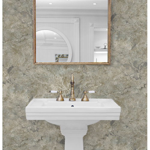 Brayden Studio® Bown Marble Embossed Vinyl Unpasted Wallpaper Roll ...