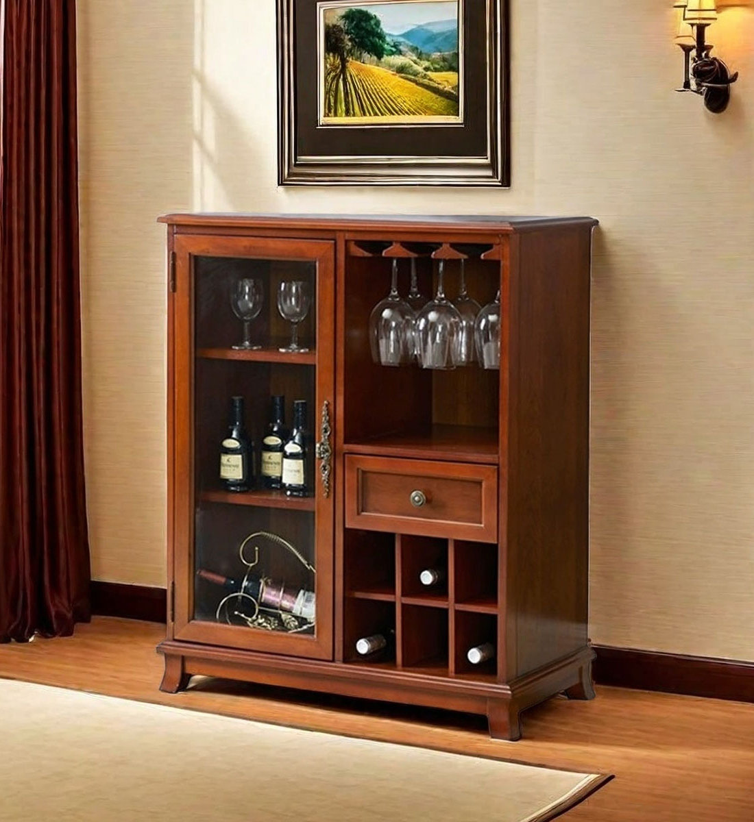 Red Barrel Studio 31.50" Rectangular Solid + Manufactured Wood Bars ...
