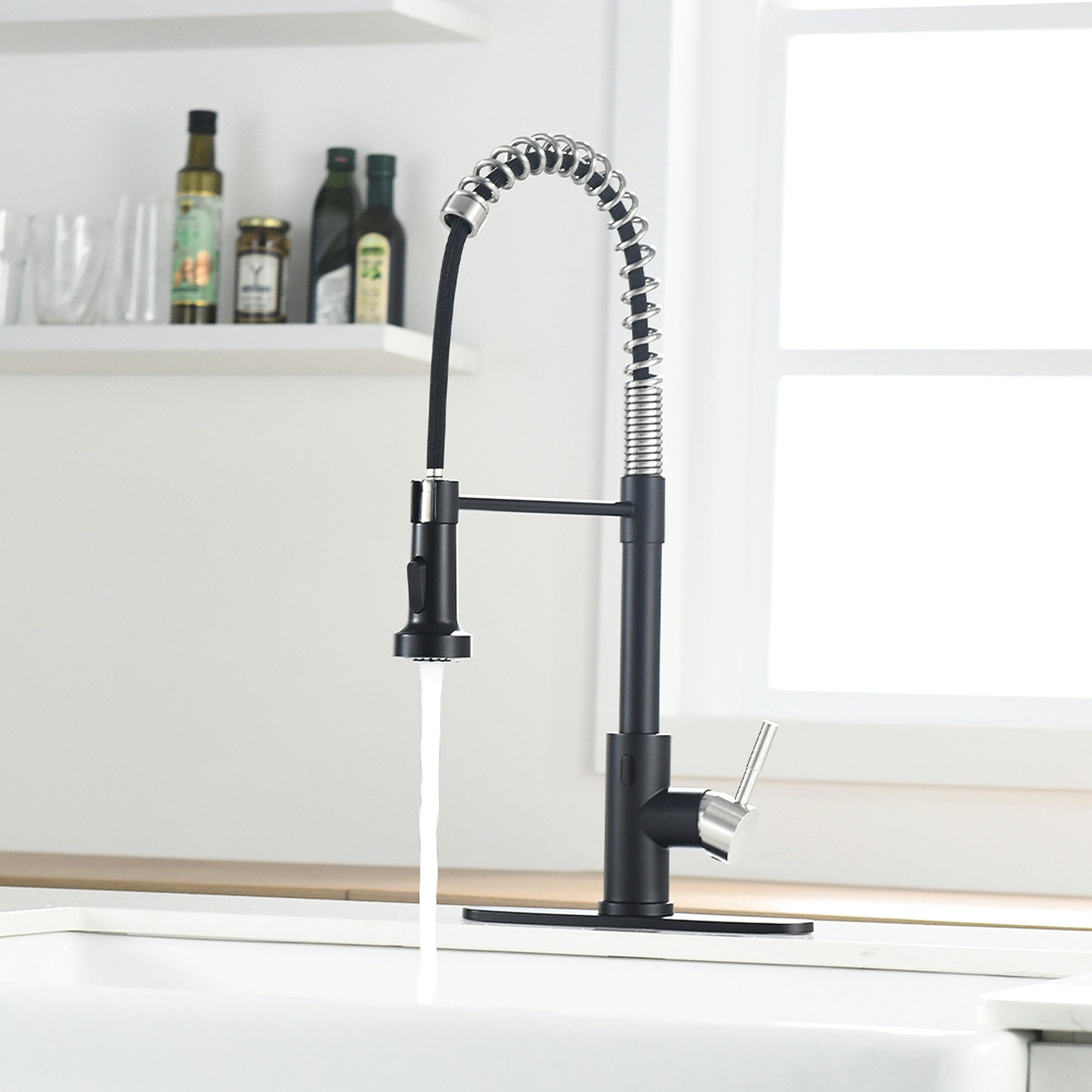 Ivy Bronx Automatic Touchless Kitchen Tap - Stainless Steel With Pull ...