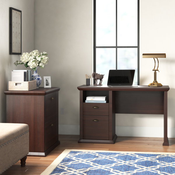 Laurel Foundry Modern Farmhouse Huckins 2 Piece Rectangular Computer ...