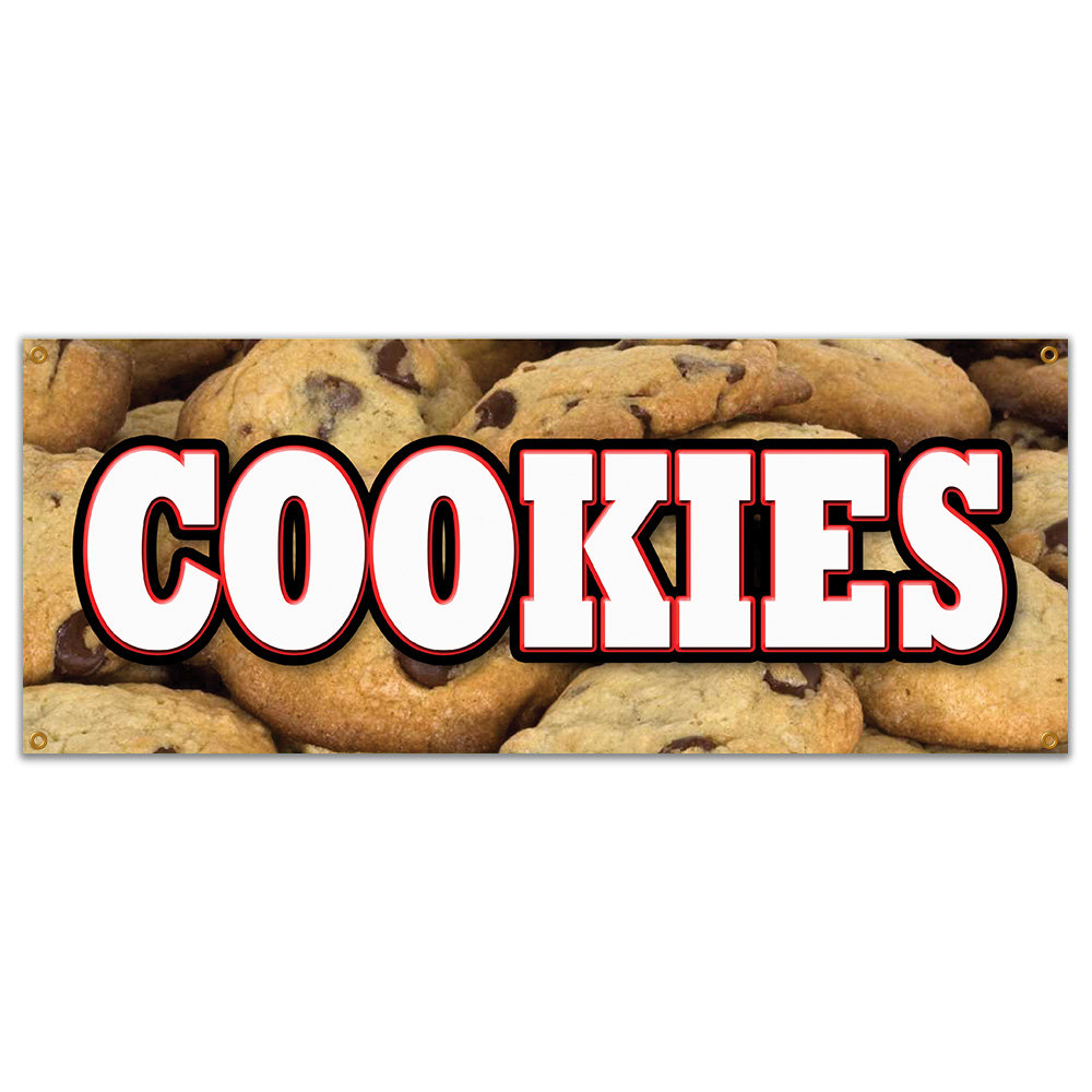 SignMission COOKIES BANNER SIGN Fresh Baked Homemade Warm Chocolate ...