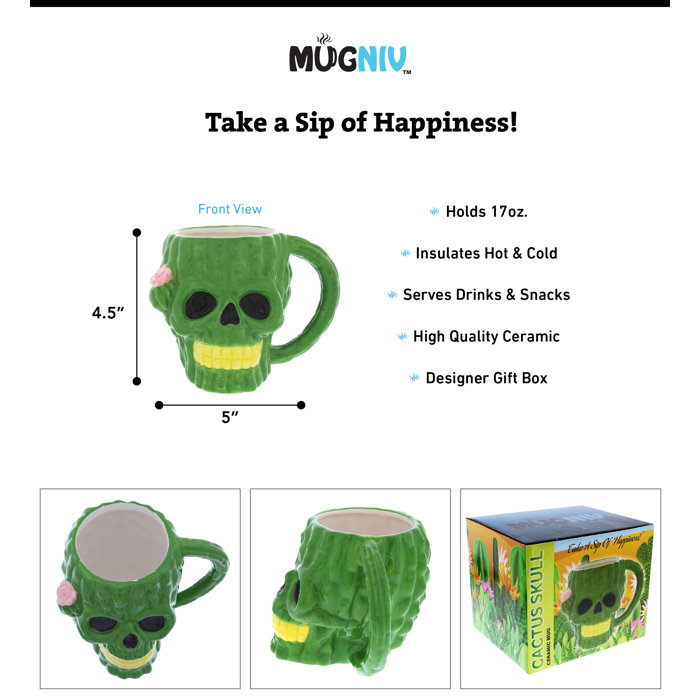 MUGNIV Cactus Skull Coffee Mug | Wayfair