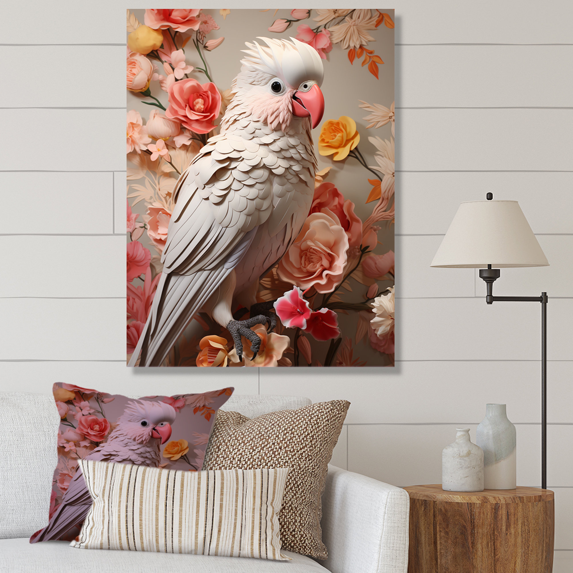 Bay Isle Home™ Vintage Parrots Floral Paradise 1 - Parrot Wall Art ...