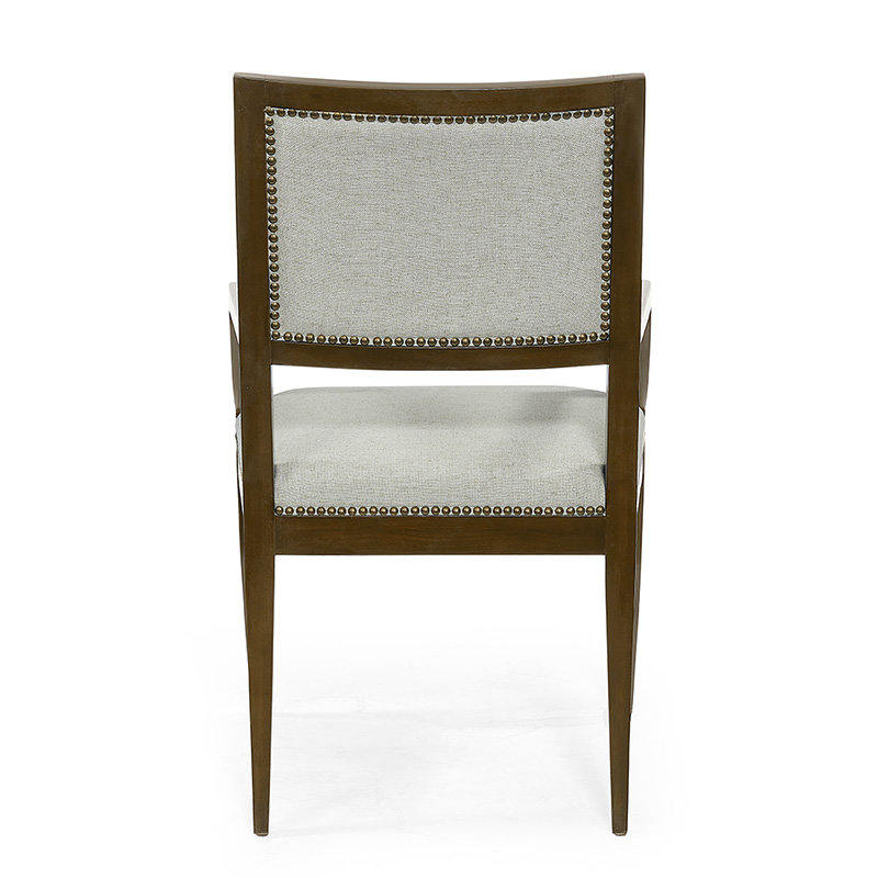 Woodbridge Furniture Ross Linen Arm Chair in Mink | Wayfair