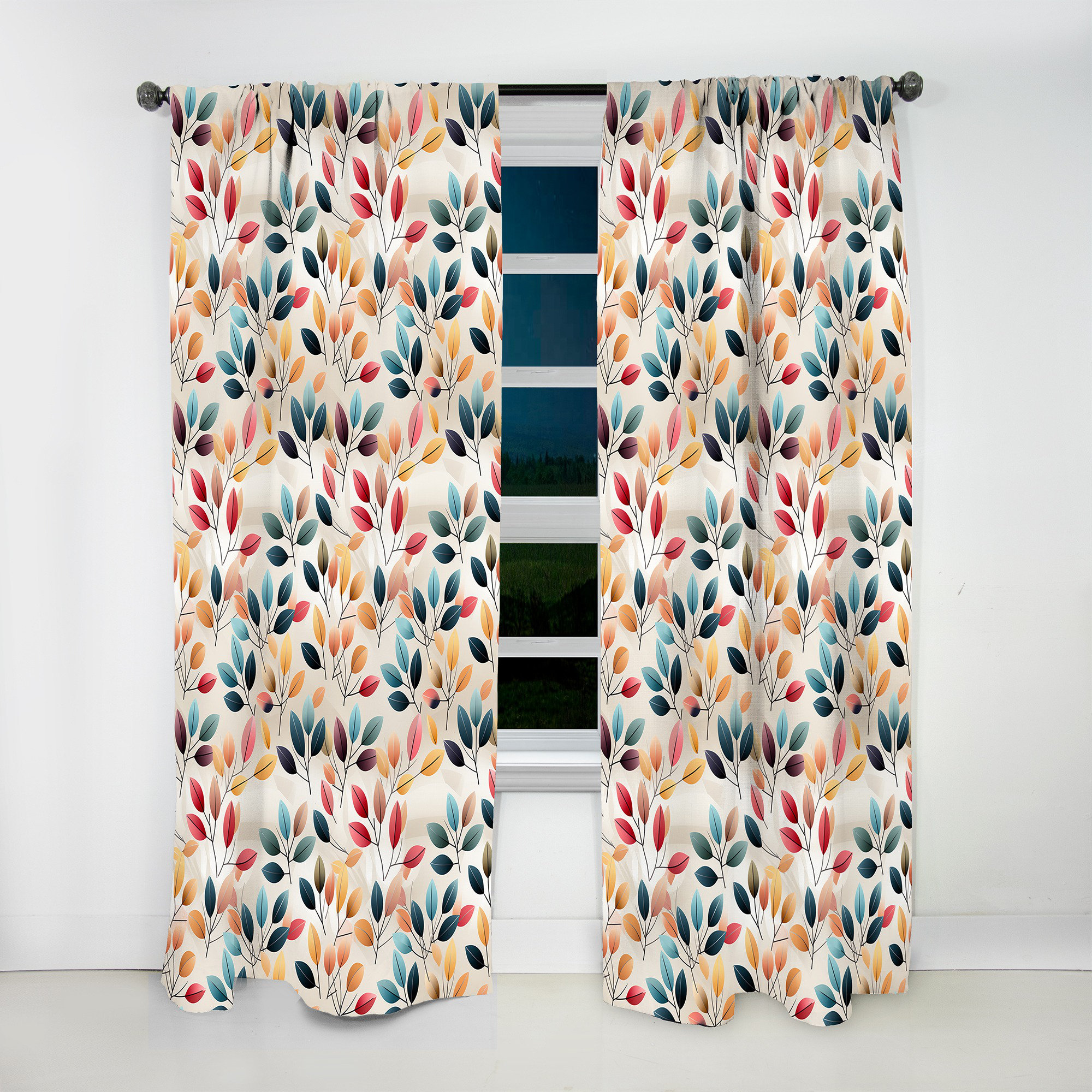 Design Art Modern Zen Ii - Modern Velvet Curtain - Room Darkening - 1 ...