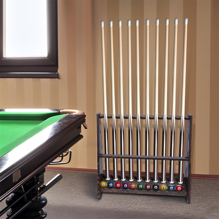 DENFER 10-Hole Floorstanding Pool Cue Rack | Wayfair