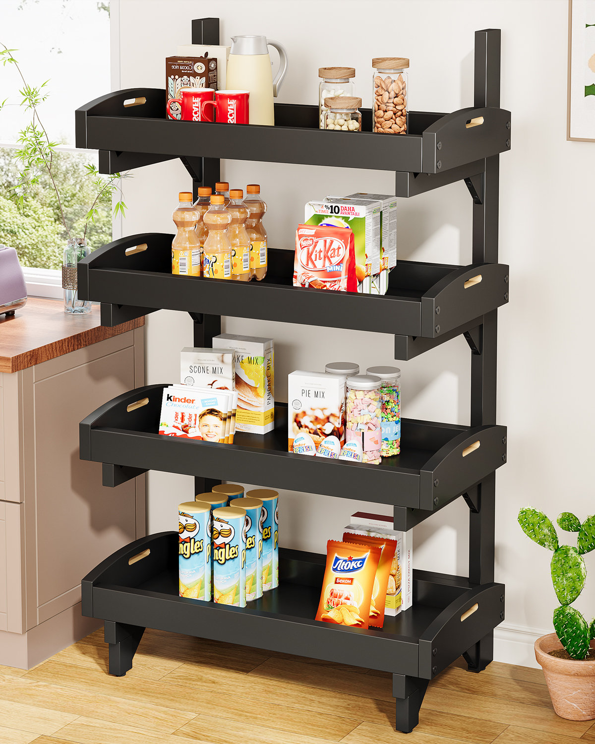 Prep & Savour 4-Tier Vegetable Fruit Rack Snack Stand - Wayfair Canada