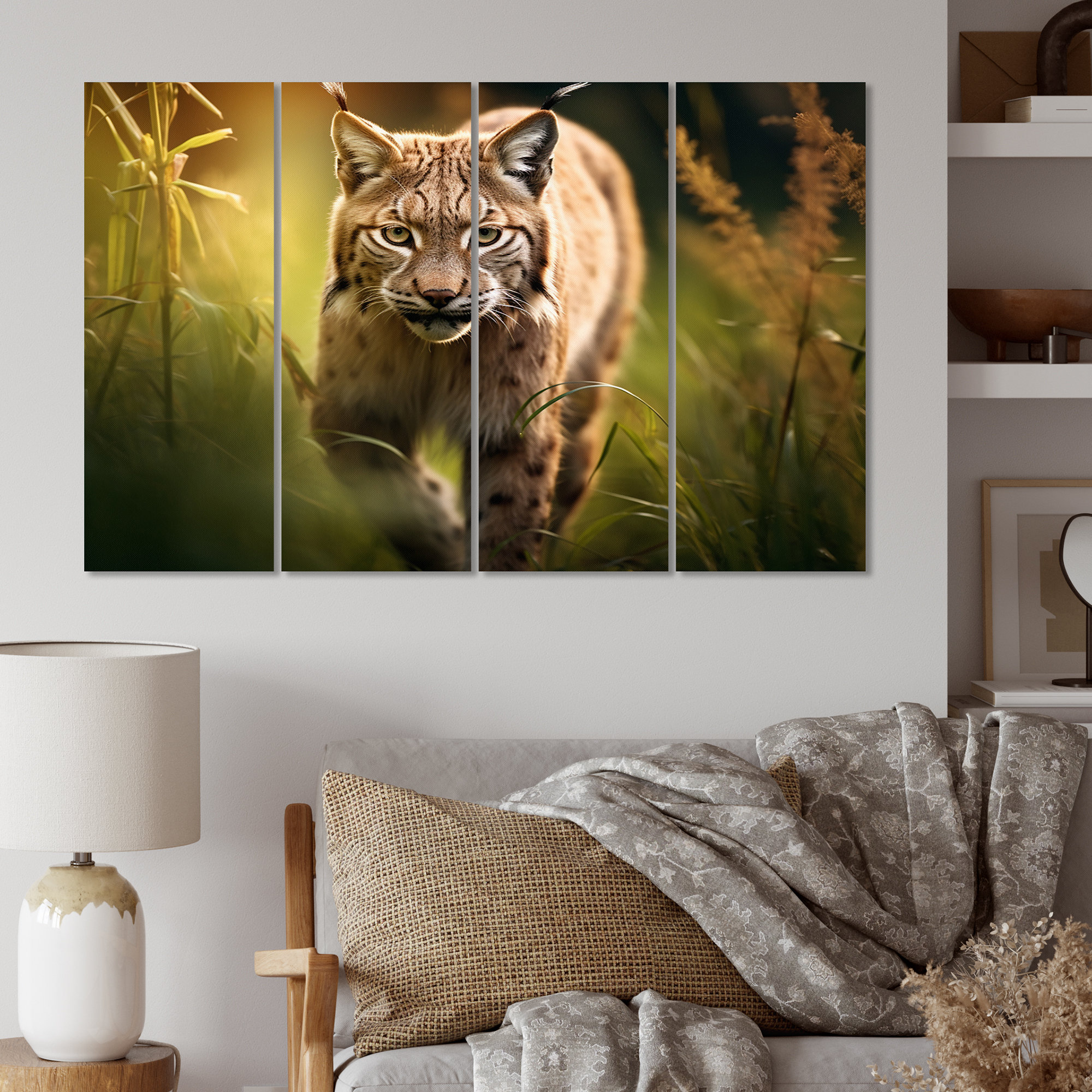 Ebern Designs Portrait Of Brown Lynx In The Wild I - Plants & Flowers ...