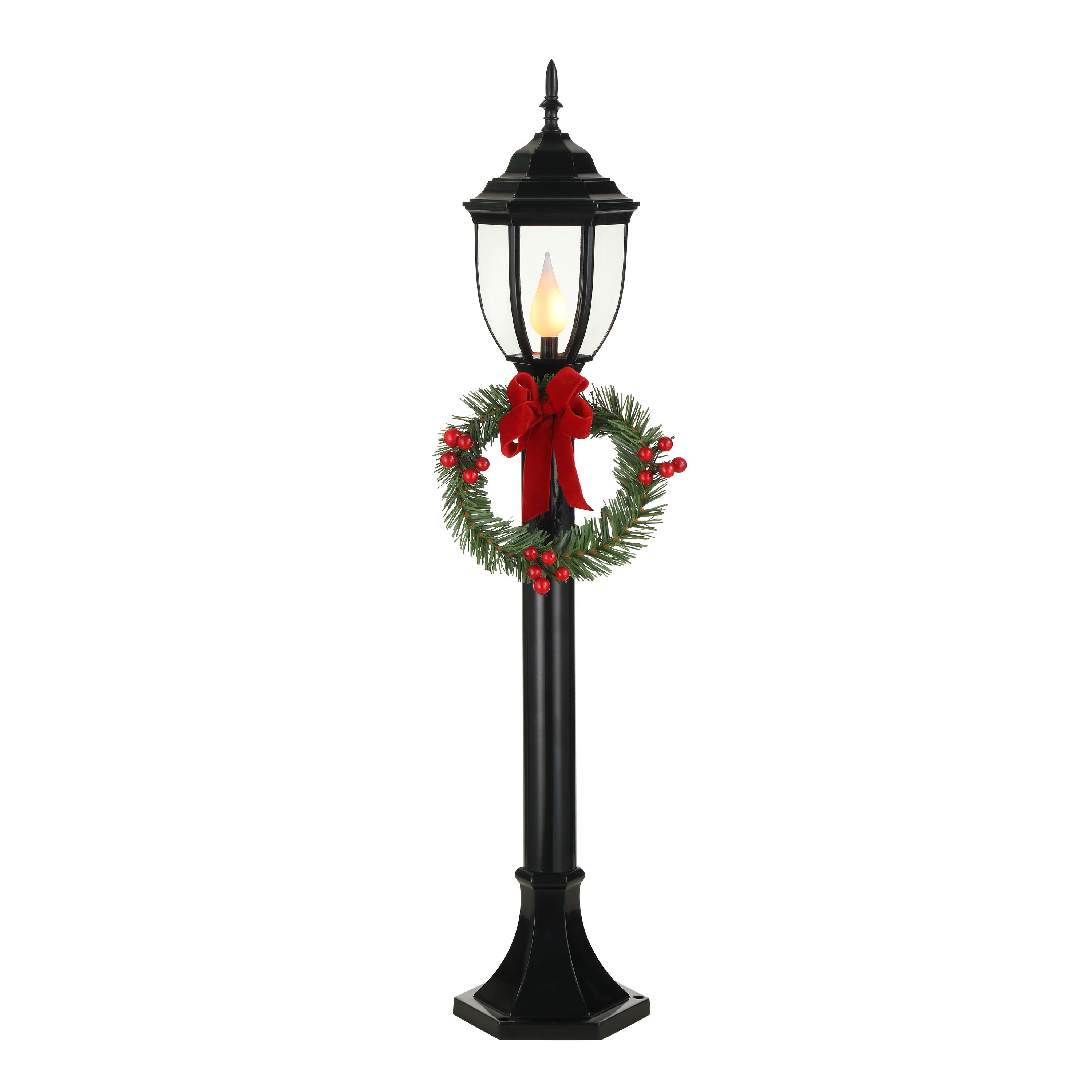 Mr. Christmas 35 in. Outdoor Lit Holiday Lamp Post | Wayfair