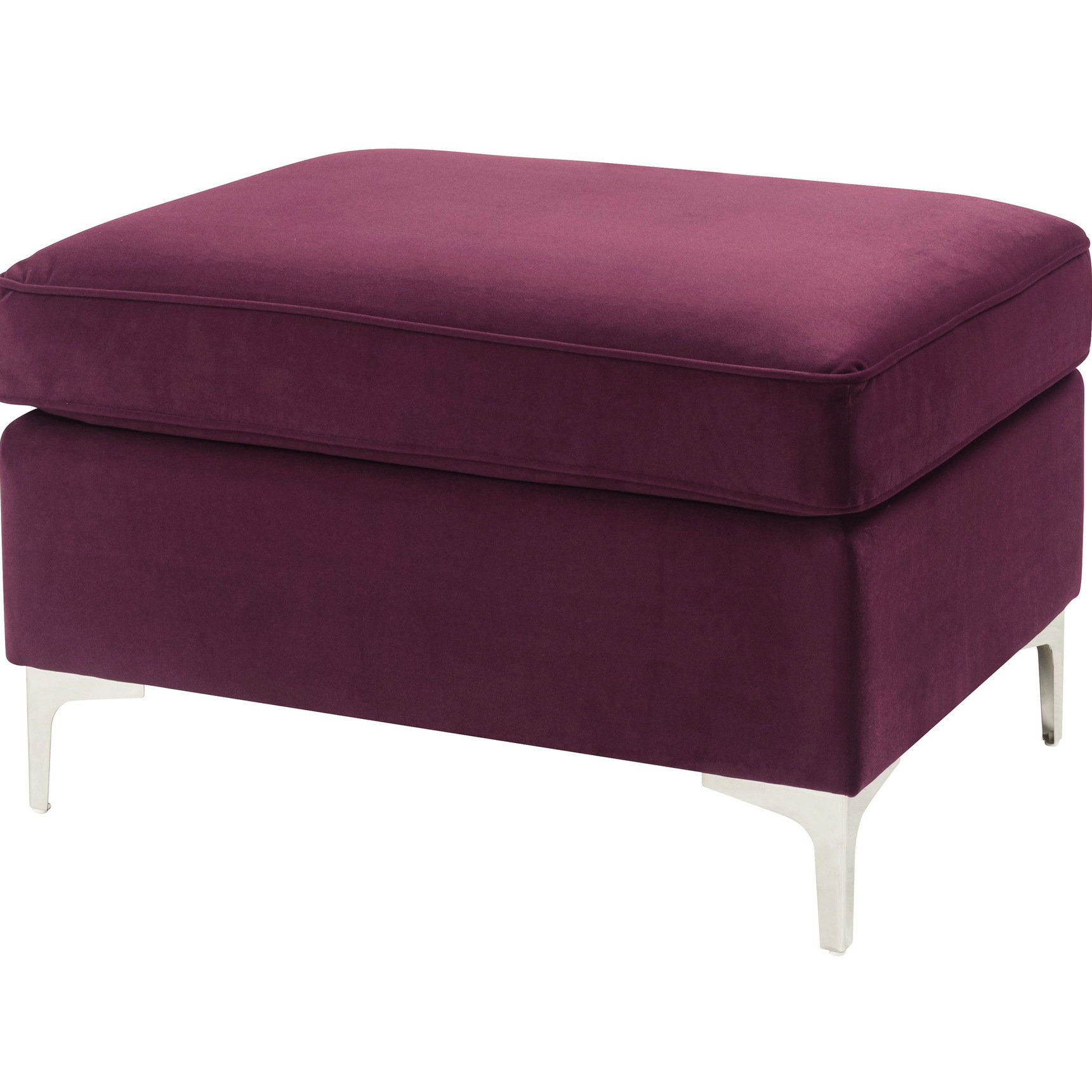 Mercer41 Burgundy Fabric With Metal Legs And Pocket Coil Construction ...